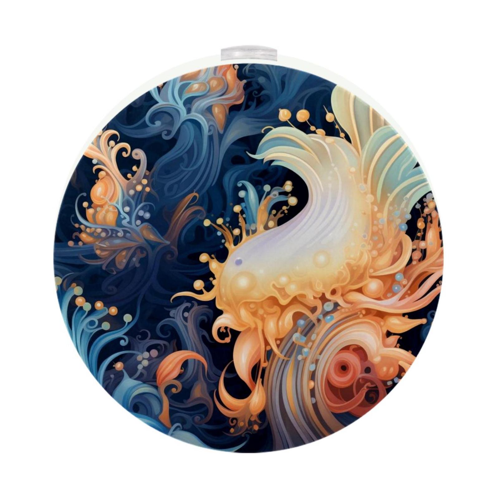 Sea Slug LED Round Night Light-2PCS Ultra Bright Candle Battery Powered ...