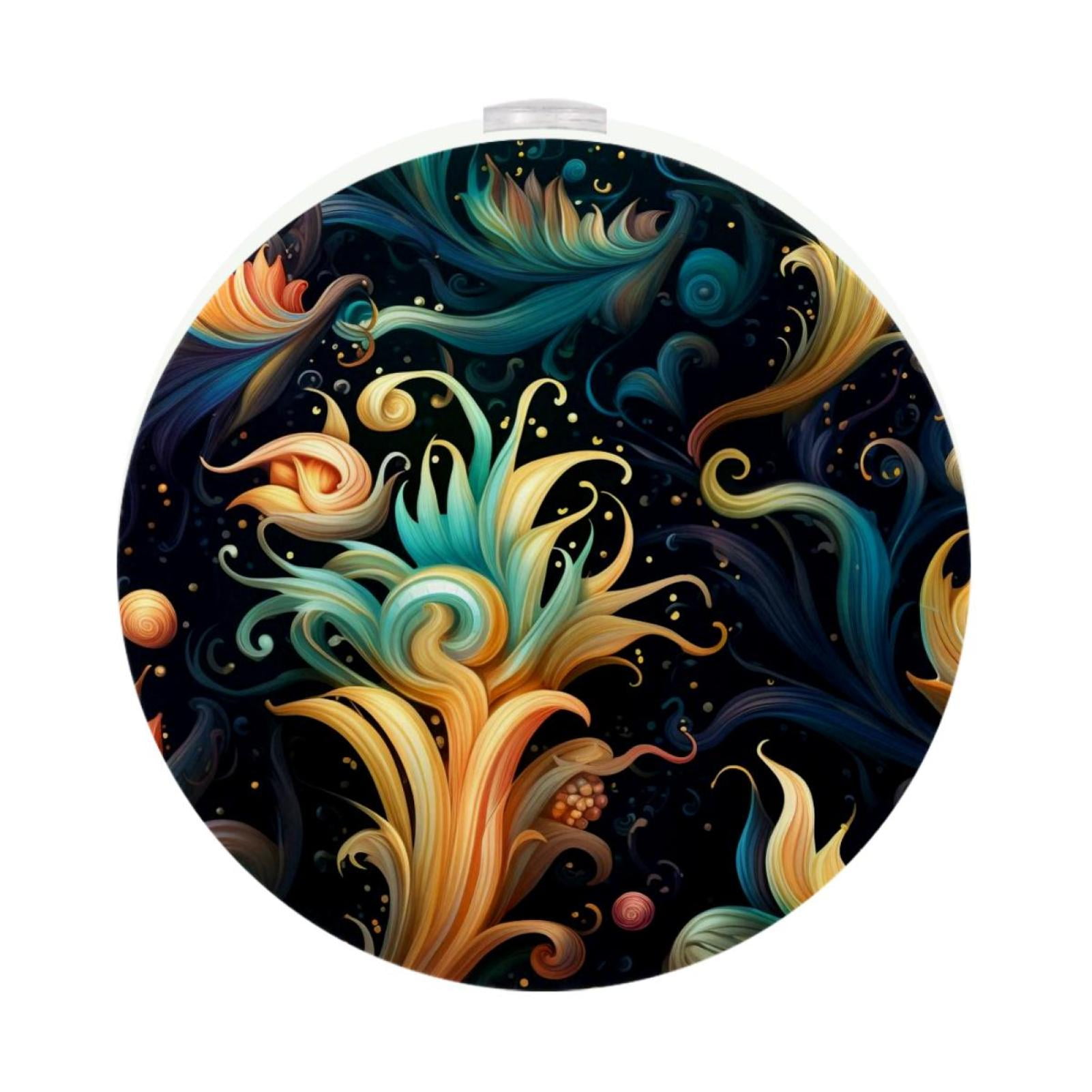 Sea Slug LED Round Night Light-2PCS for Nursery and Bedroom, Plug-in ...