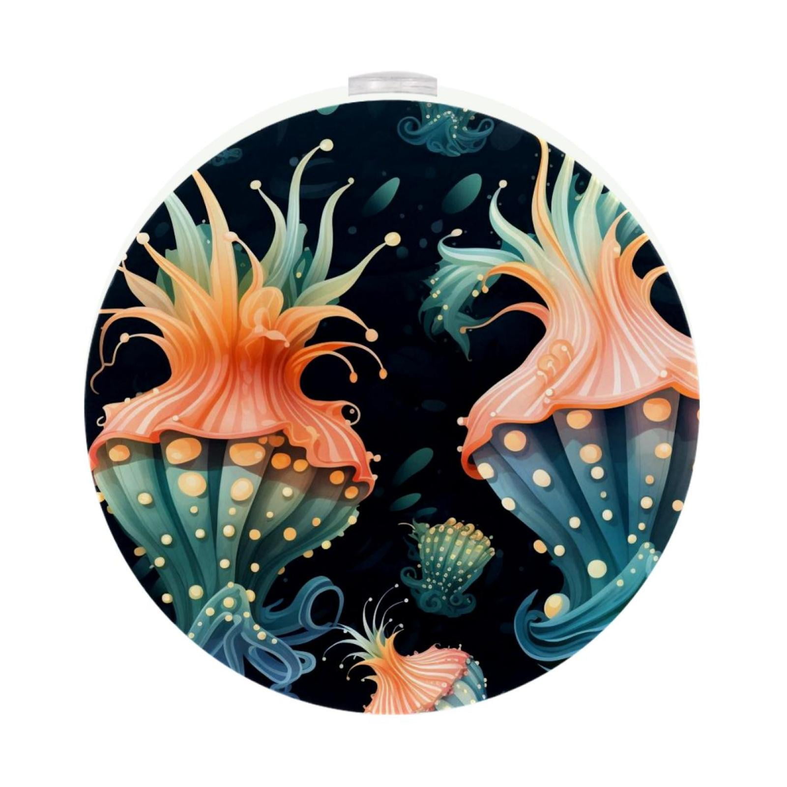 Sea Slug LED Round Night Light- Set of 2, Portable Rechargeable Mini ...