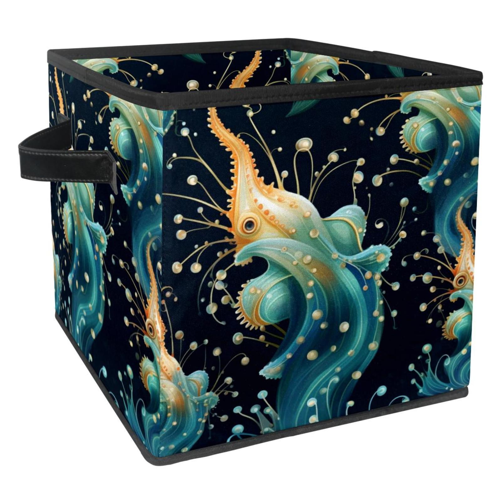 Sea Slug Large Capacity Foldable Storage Basket with Handle - 10.8"x10 ...