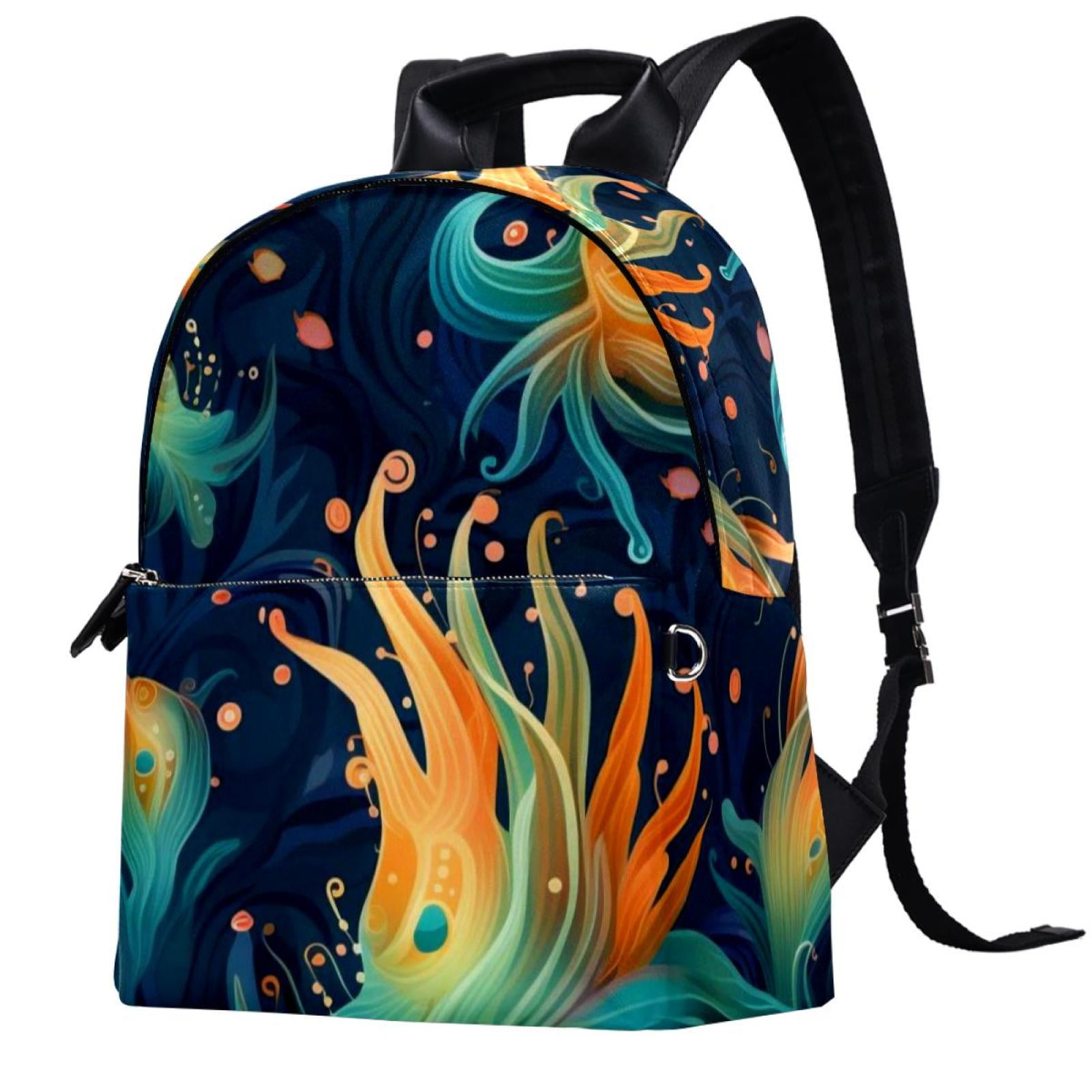 Sea Slug Leather Laptop Backpack Women, Large Capacity Computer Bag ...