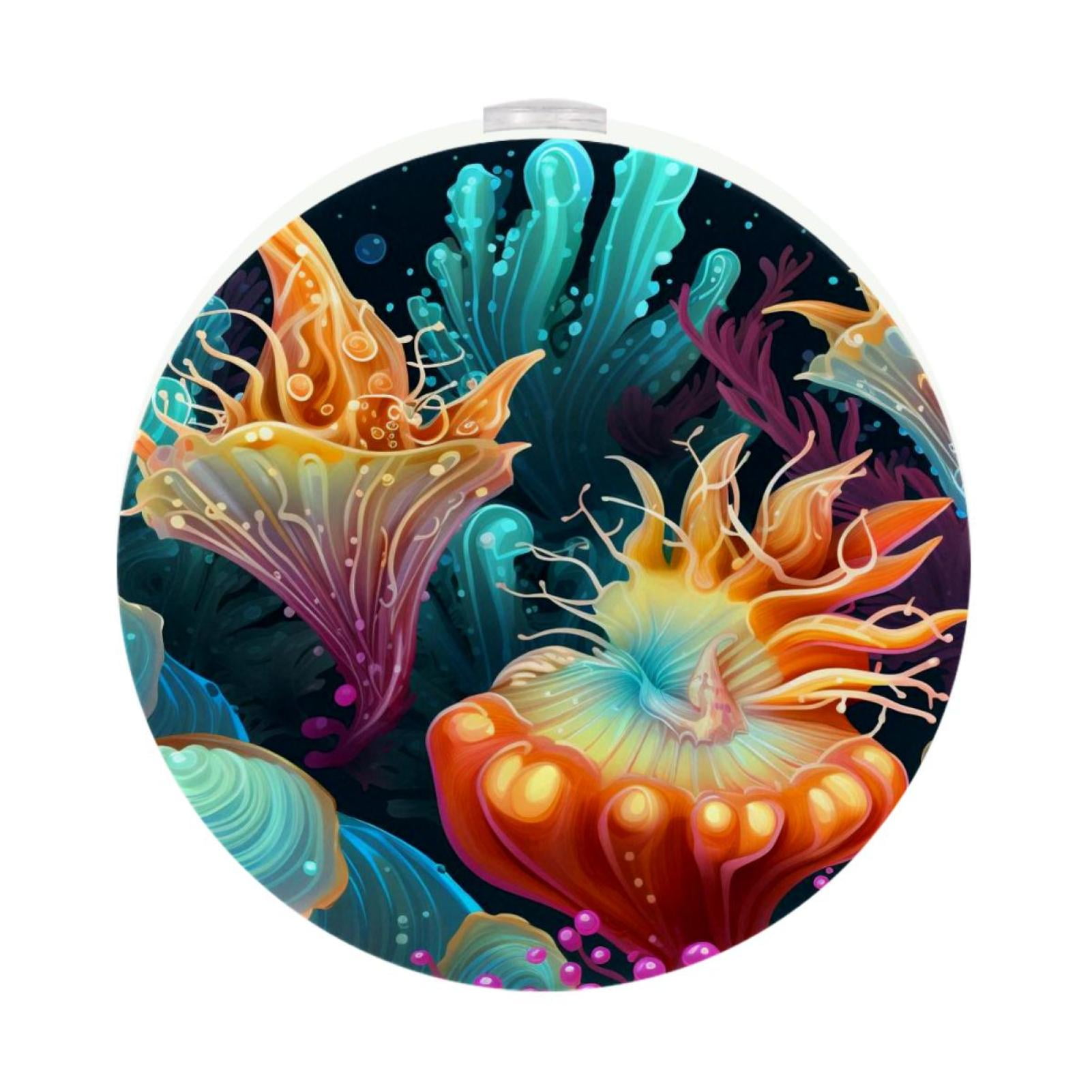 Sea Slug Led Round Night Light-2pcs, Gentle Glow Plug in Wall Lamp for ...