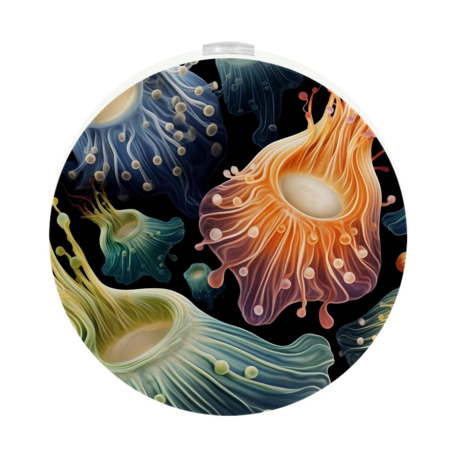 Sea Slug Led Round Night Light-2pcs, Portable Stick on Night Lamp for ...