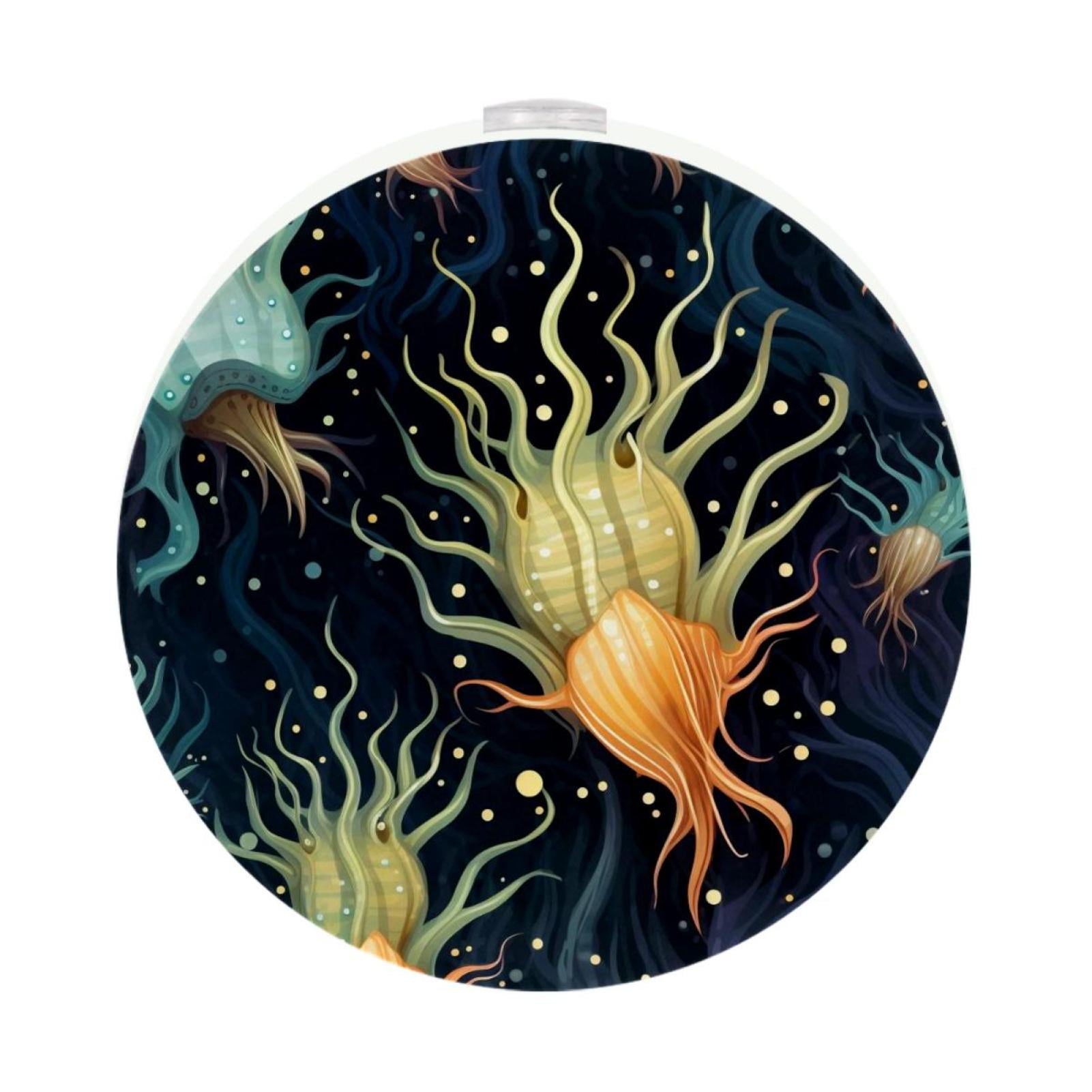 Sea Slug Led Round Night Light-2pcs Set, Battery Powered Mini Portable ...