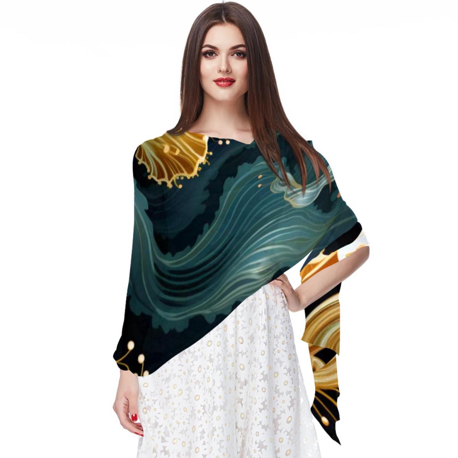 Sea Slug Light and Breathable Chiffon Yarn Silk Scarf - Translucent 180 ...