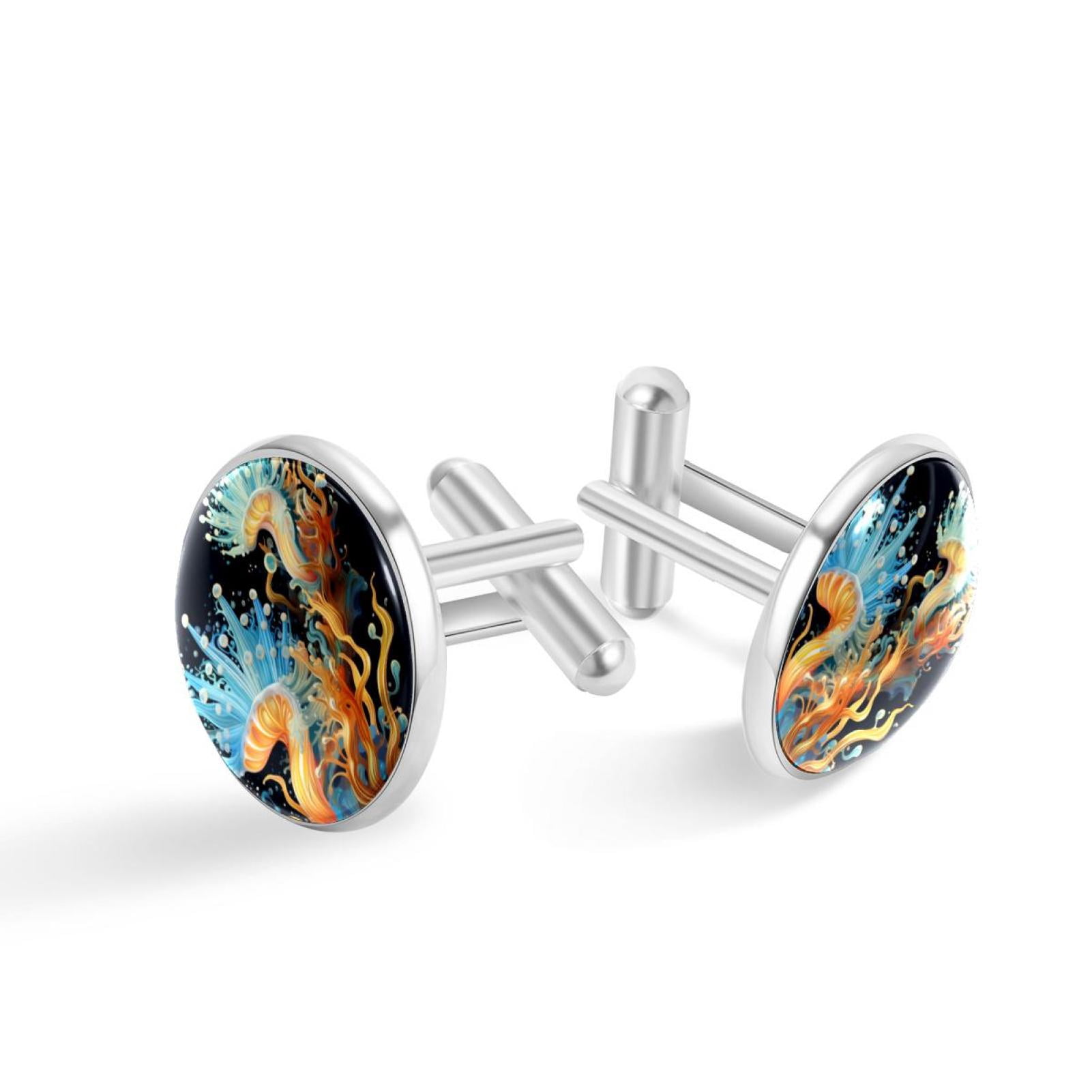 Sea Slug Men's Stainless Steel Cufflinks for Suits and Dress Shirts ...