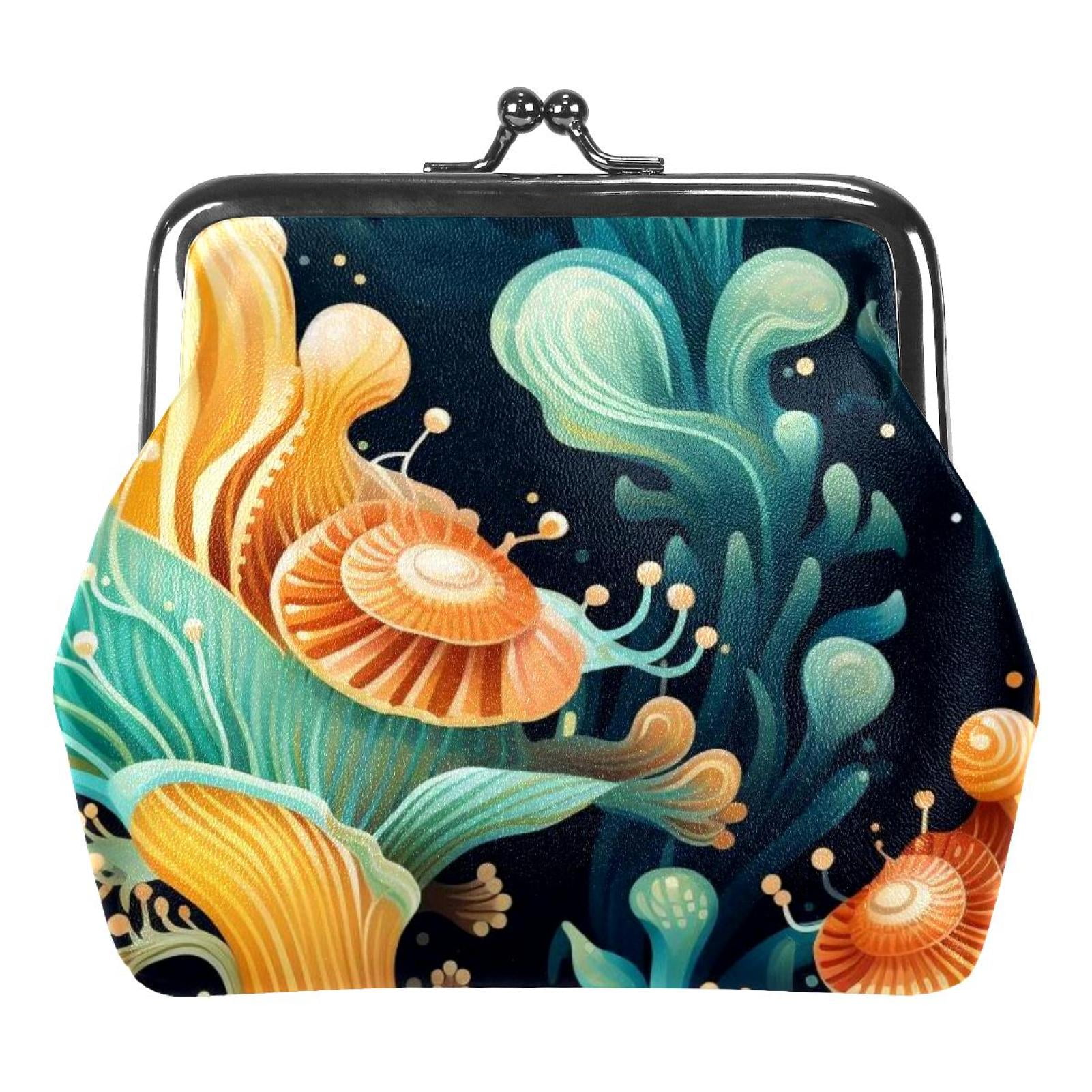 Sea Slug Minimalist Coin Purse 0.7 Microfiber Zinc Alloy Jaws 4.3x4.7 ...