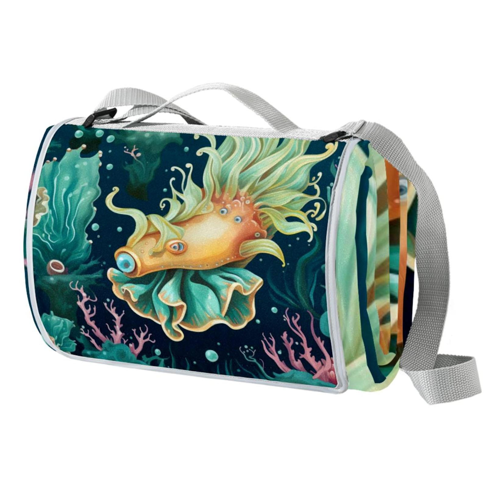 Sea Slug Outdoor Canvas Picnic Blanket Waterproof and Foldable Mat with ...