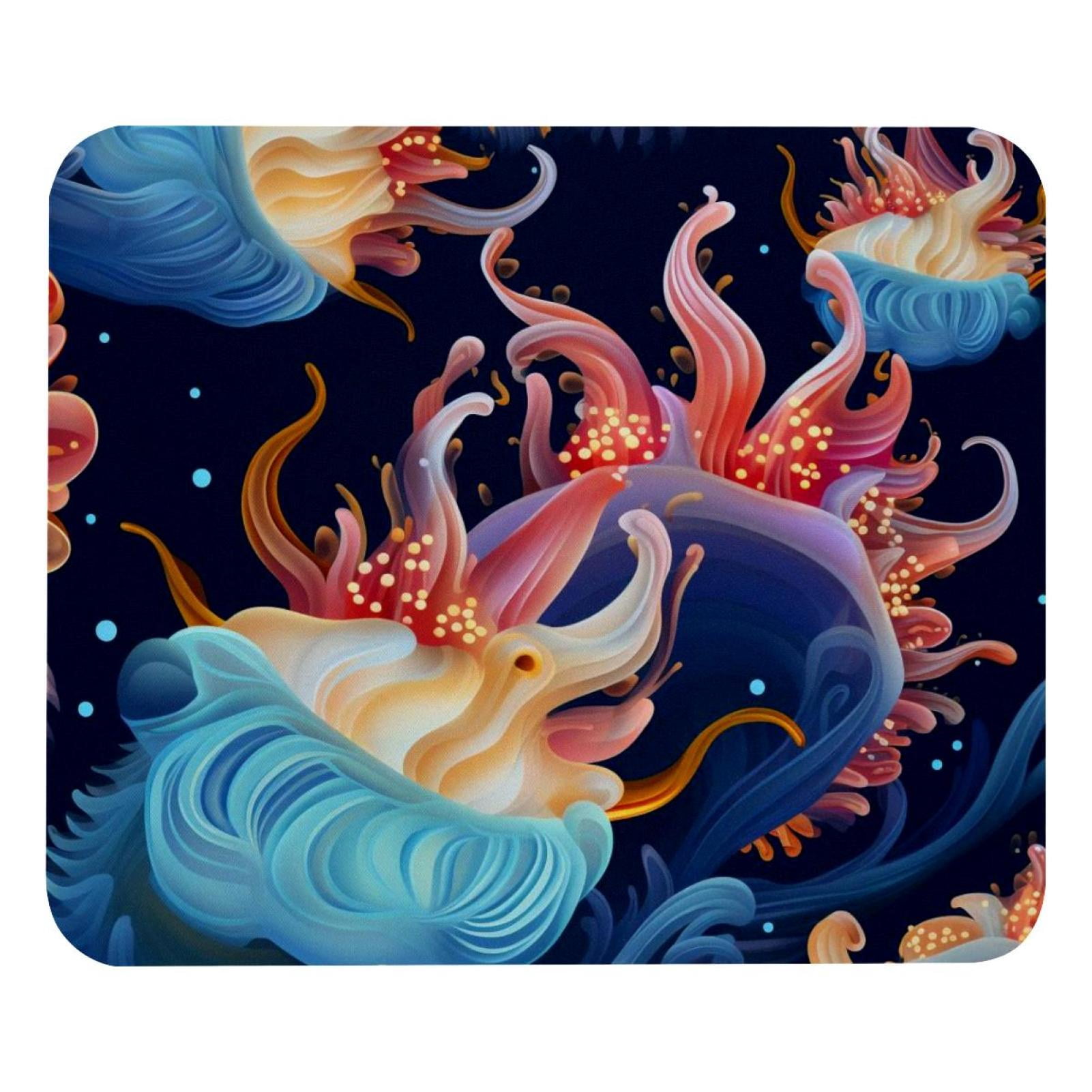 Sea Slug Pattern Mousepad Square Thickness 2mm Desk Mat Office Home Use ...