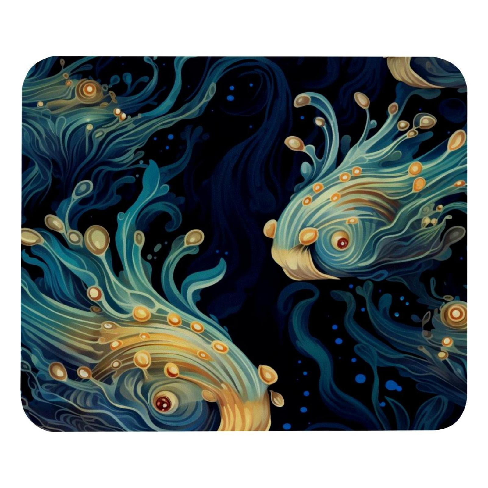 Sea Slug Pattern Mousepad Square Thickness 2mm Desk Mat Office Home Use ...