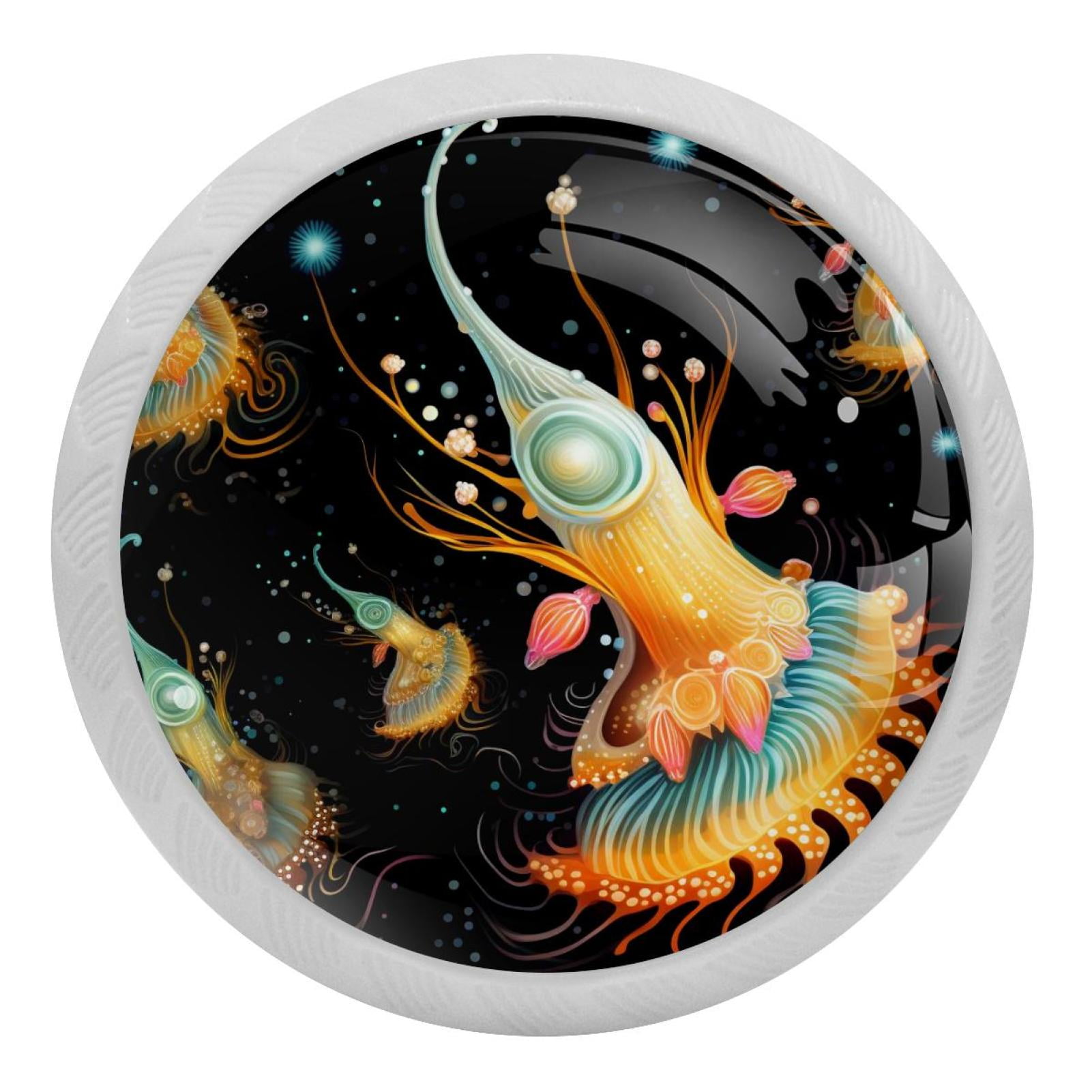 Sea Slug Round Glow-in-the-Dark Dresser Knobs: Fluorescent Drawer Pulls ...