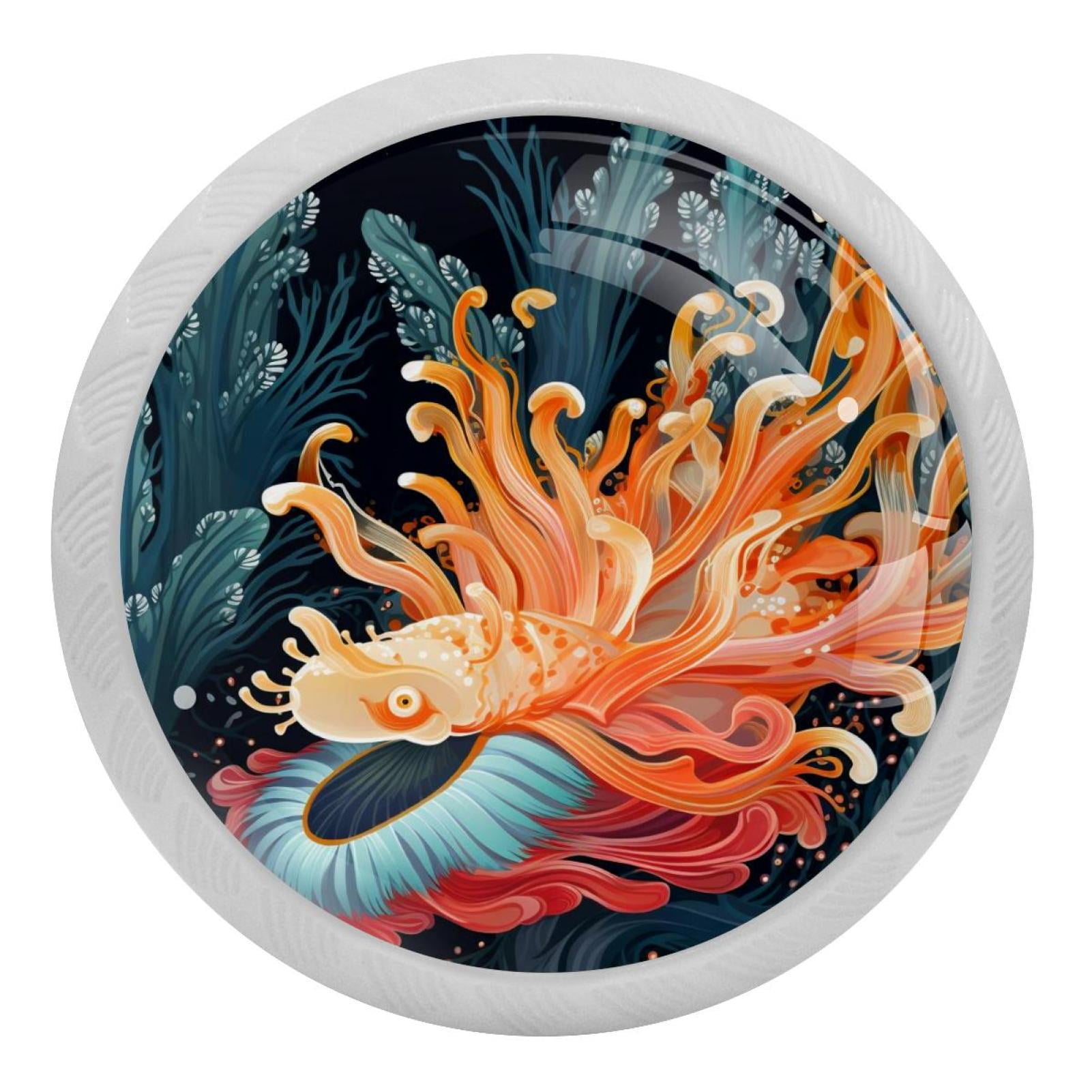 Sea Slug Round Glow-in-the-Dark Fluorescent Cabinet and Dresser Knobs ...