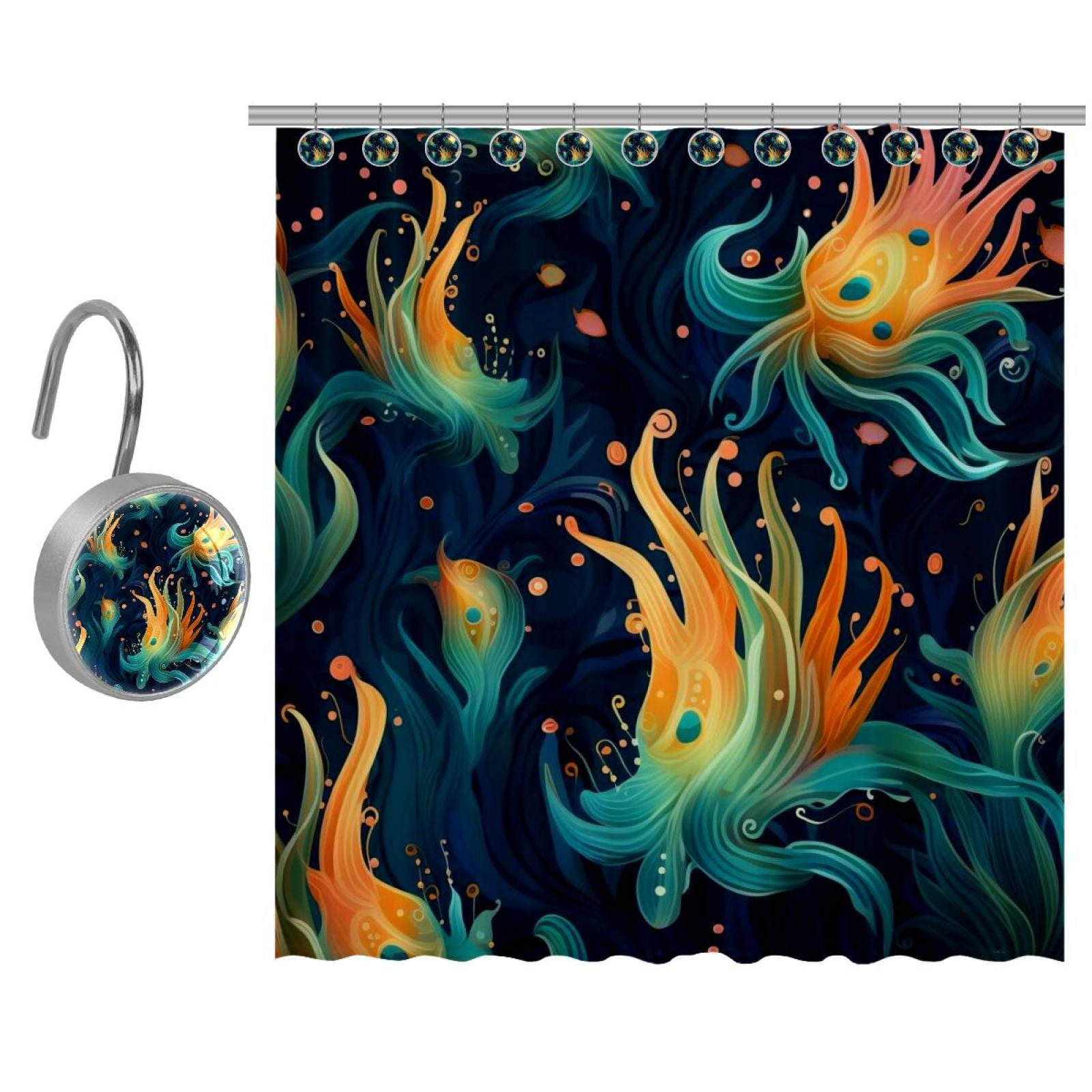 Sea Slug Shower Curtain, Cloth Fabric Bathroom Decor Set with Hooks ...