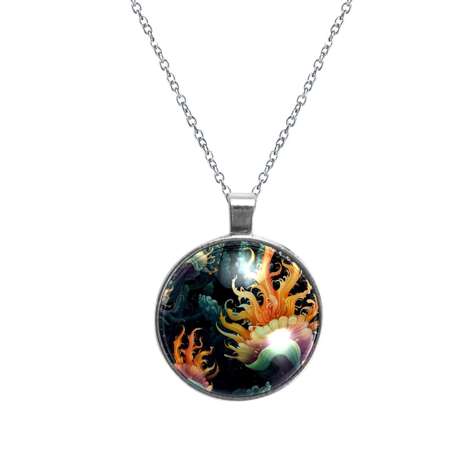 Sea Slug Stunning Glass Design Circular Pendant Necklace - Unique ...
