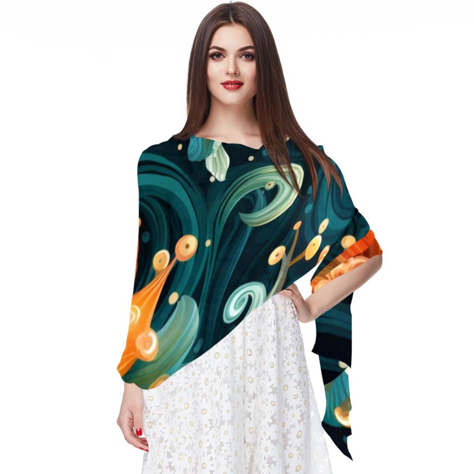 Sea Slug Translucent Light and Breathable Chiffon Silk Scarf 70.86x28 ...