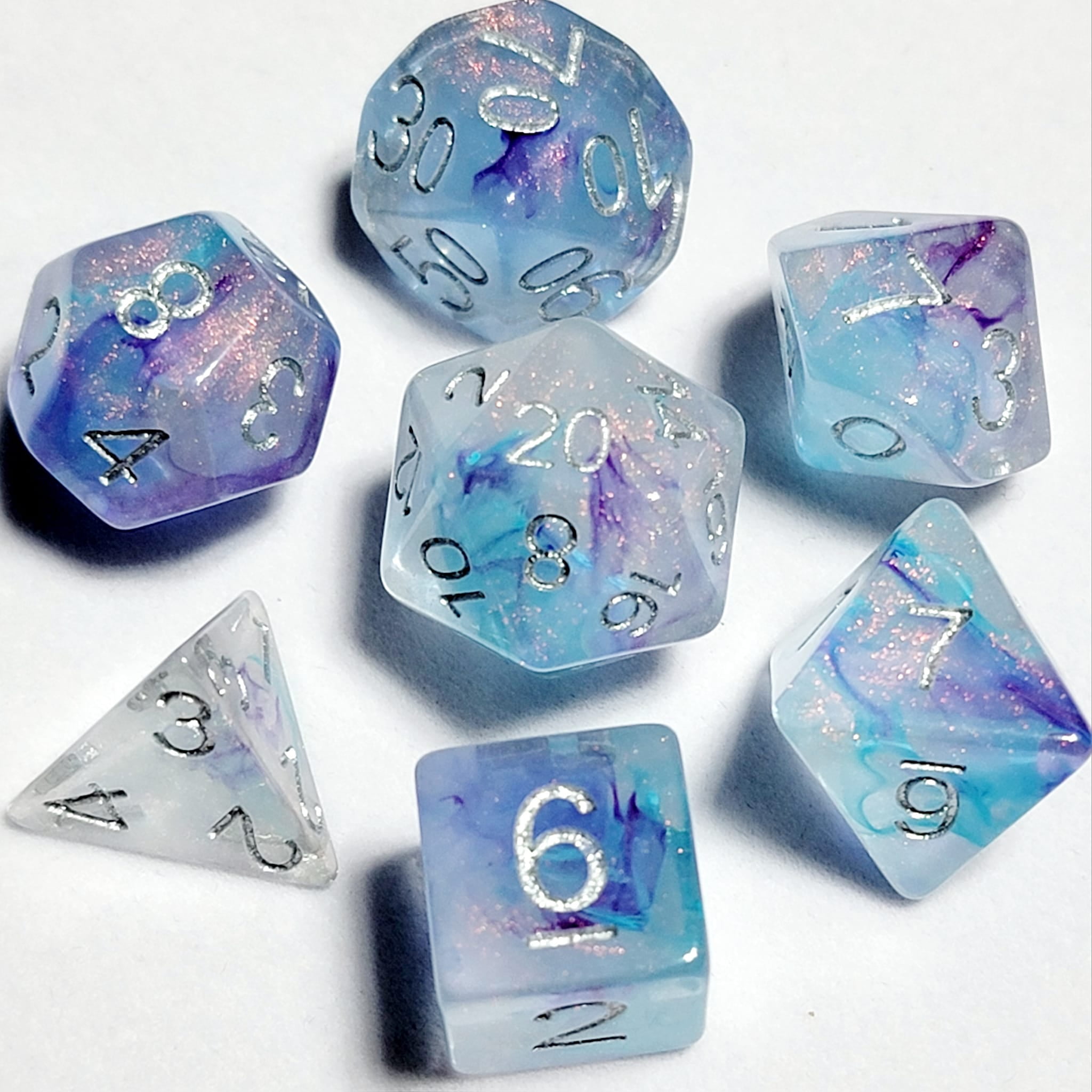 Sea Sprite DnD Dice Set | Dungeons and Dragons | 7 Dice RPG Polyhedral ...