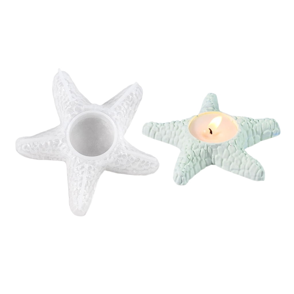 Sea Star Silicone Molds, Ocean Themed Silicone Candle Holder Molds for ...