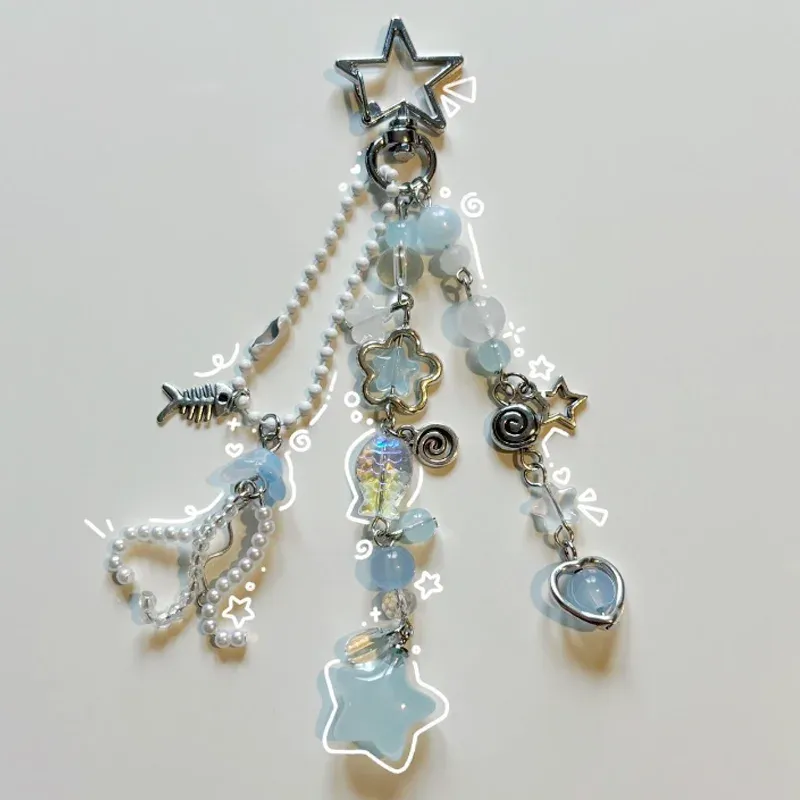 Sea Star keychain y2k blue jellyfish keychain - Walmart.com