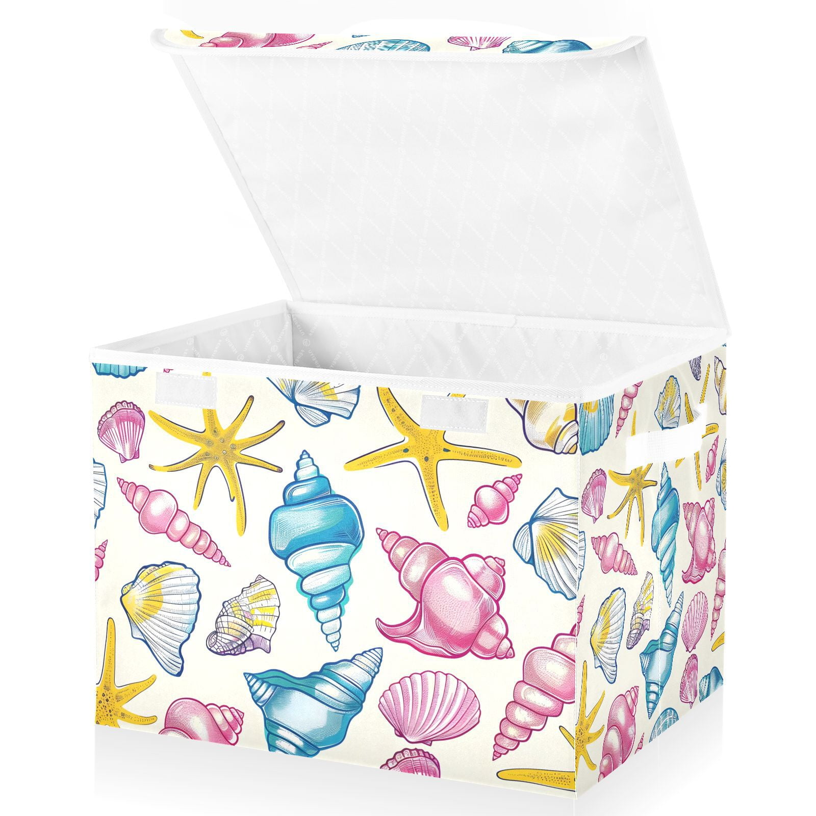 Sea Stars Shells Storage Basket for Shelves Foldable Container ...