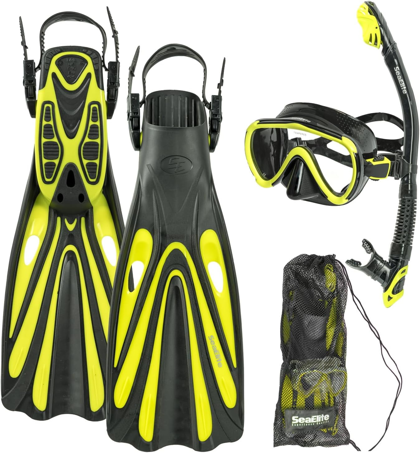 Sea Starter Mask, Fin, and Snorkel Package Single Lens - Walmart.com