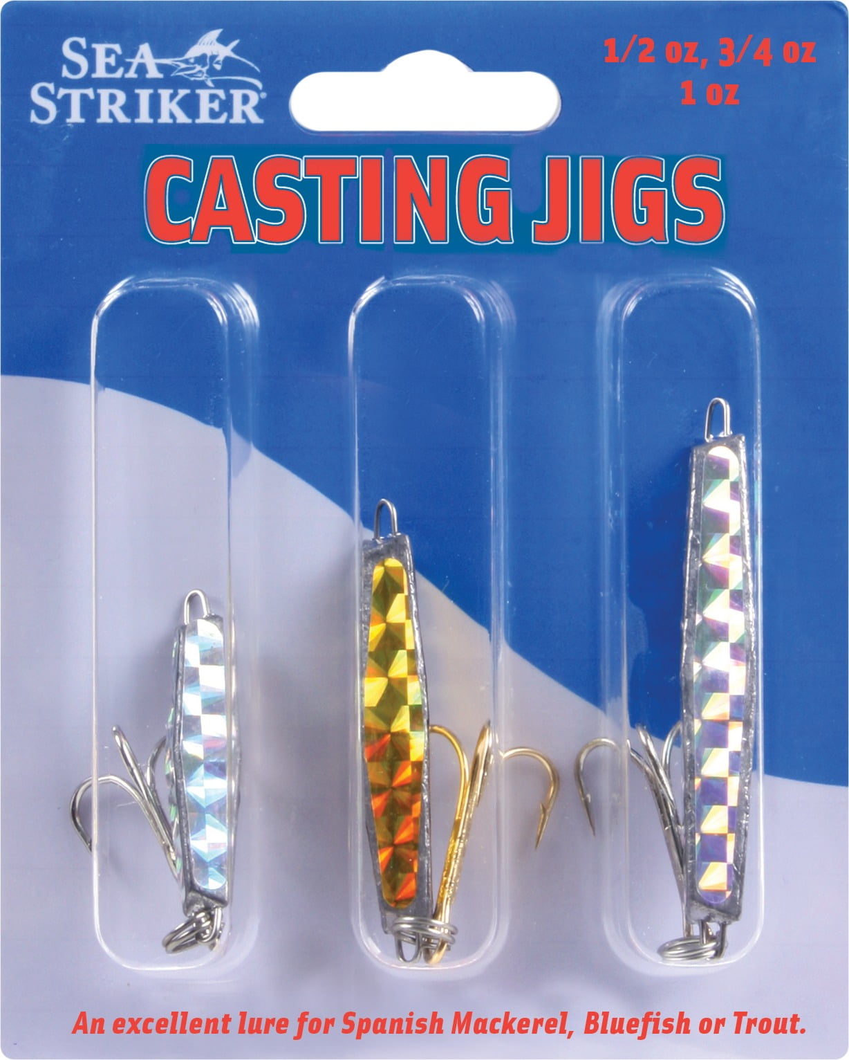 Sea Striker Casting Saltwater Fishing Jigs, Silver & Gold, Assorted ...