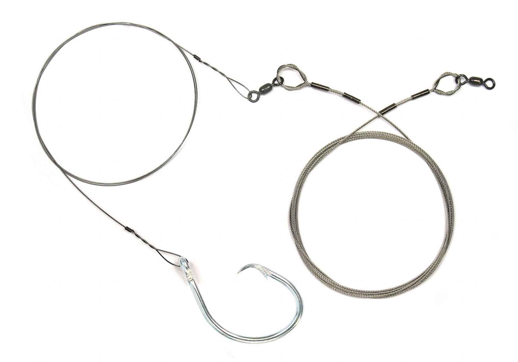 Sea Striker Deluxe Shark Rig 13/0 Circle Hook, 9' 480lb SS Cable, 4 ...