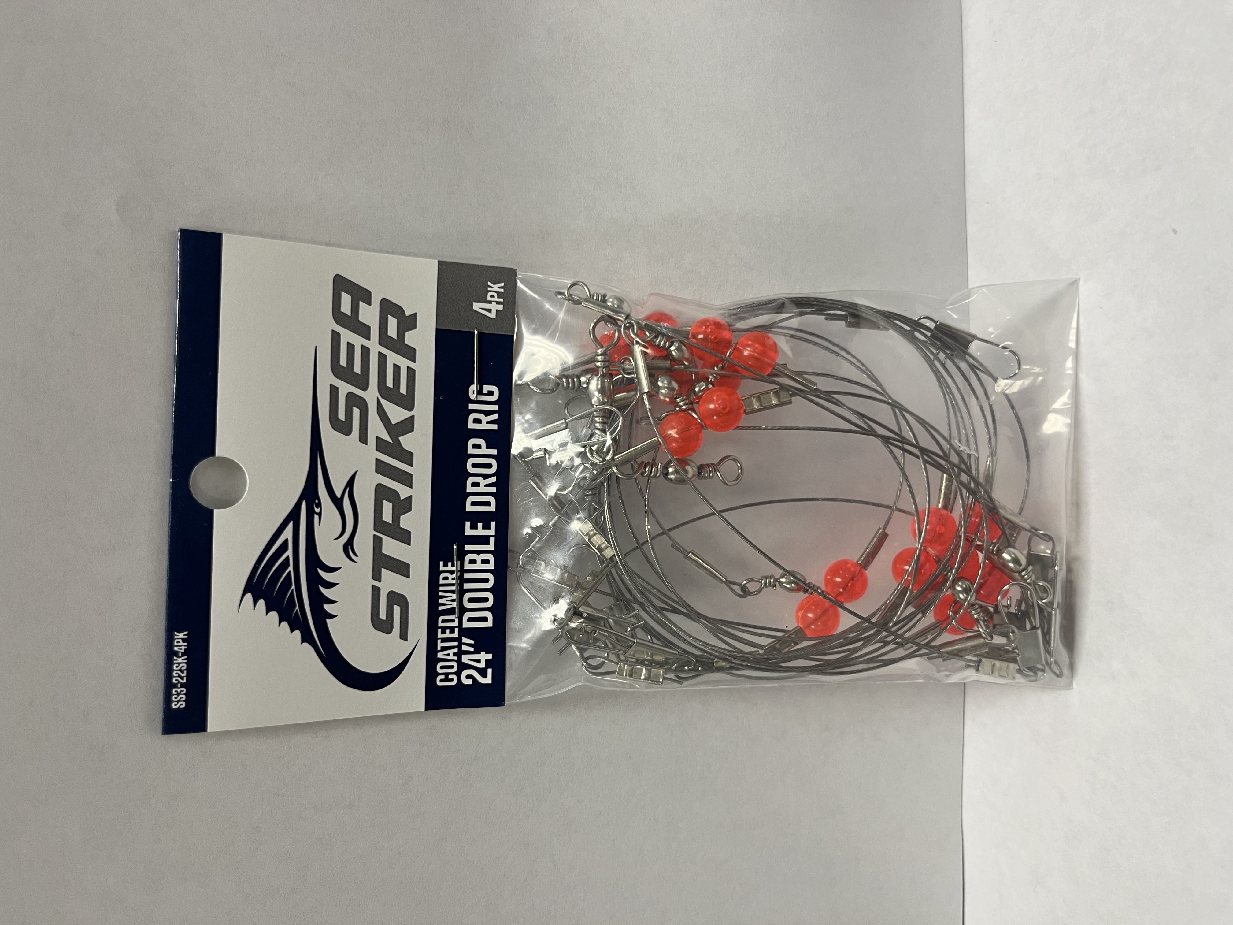 Sea Striker Double Drop rig 24" Wire - 4 Pack - Walmart.com