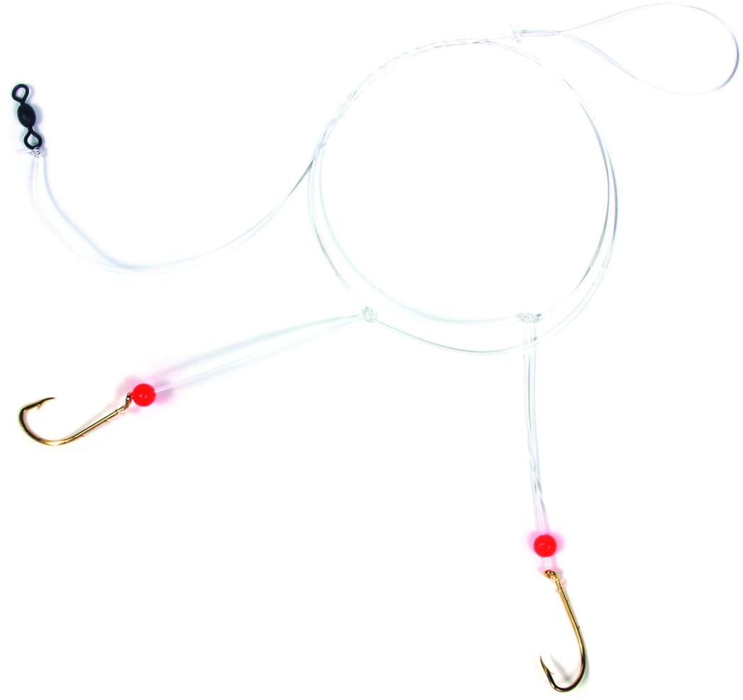 Sea Striker N8461-1G Porgy Hi-Lo Rig Red Beads Size 1 Gold Bait Holder ...