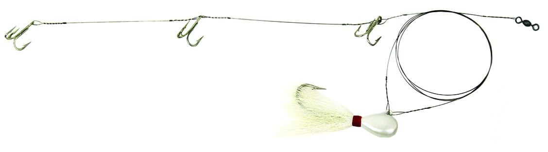 Sea Striker Ribbon Fish Rig with 4X Silver Treble Hook, Size 4, RFR4 ...