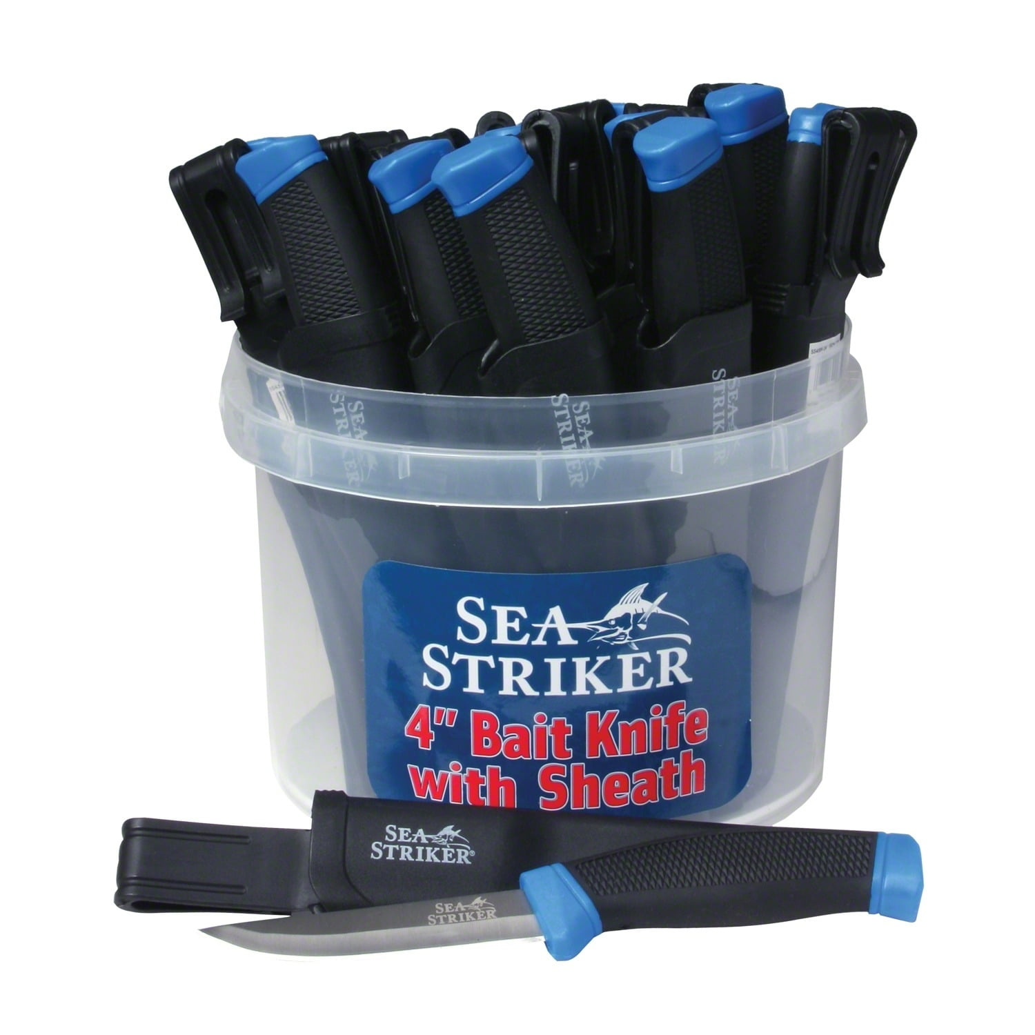 Sea Striker SS45BK- 4" Bait Knives With Sheath Straight Blade - Walmart.com