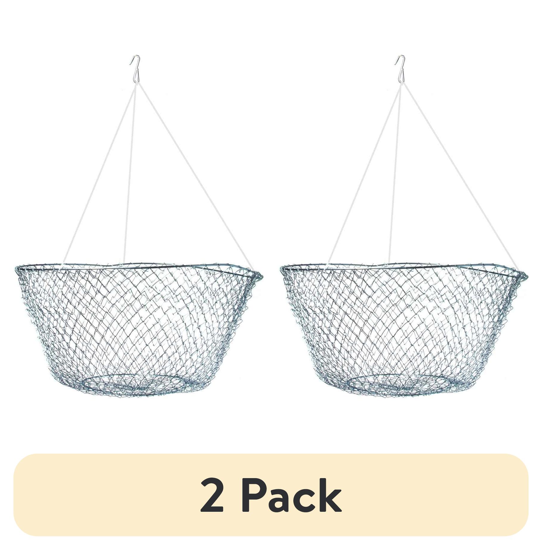 Sea Striker 2 Pack Two Ring Wire Crab Net Basket Fish Trap Collapsible ...