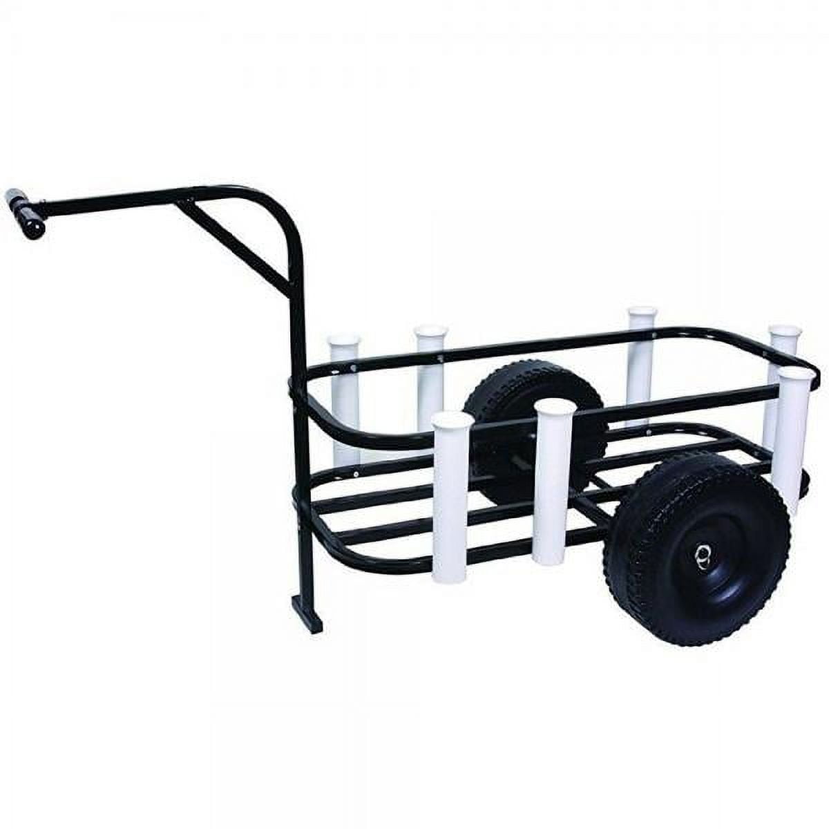 Sea Striker Beach Runner Fishing Cart with Rod Holder and Durable PVC ...