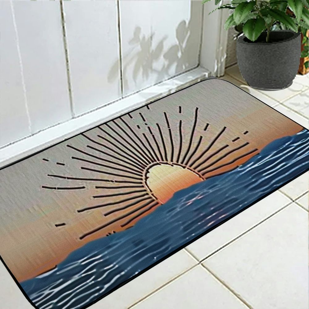 Sea Sun Modern Entrance Door Mat Doormats Decor, Home Front Door Porch ...