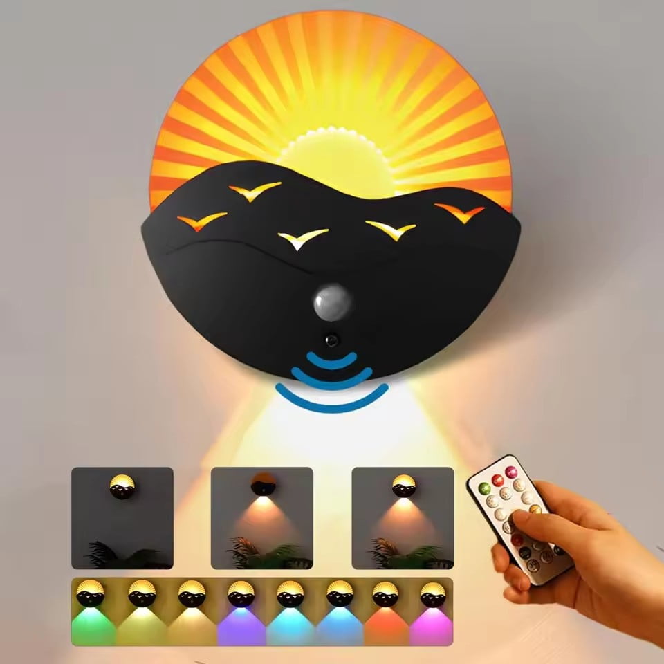 Sea Sunrise Wall Light Bedroom Corridor Living Room Corridor Induction ...