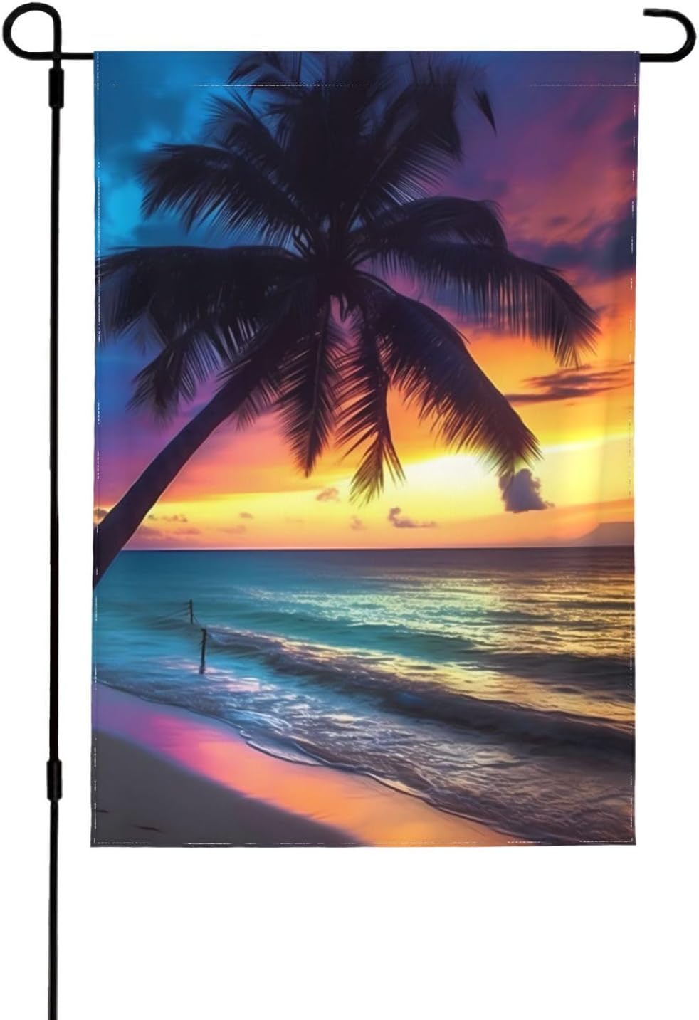 Sea Sunset Welcome Garden Flags Double Sided House flag, Beach Coconut ...