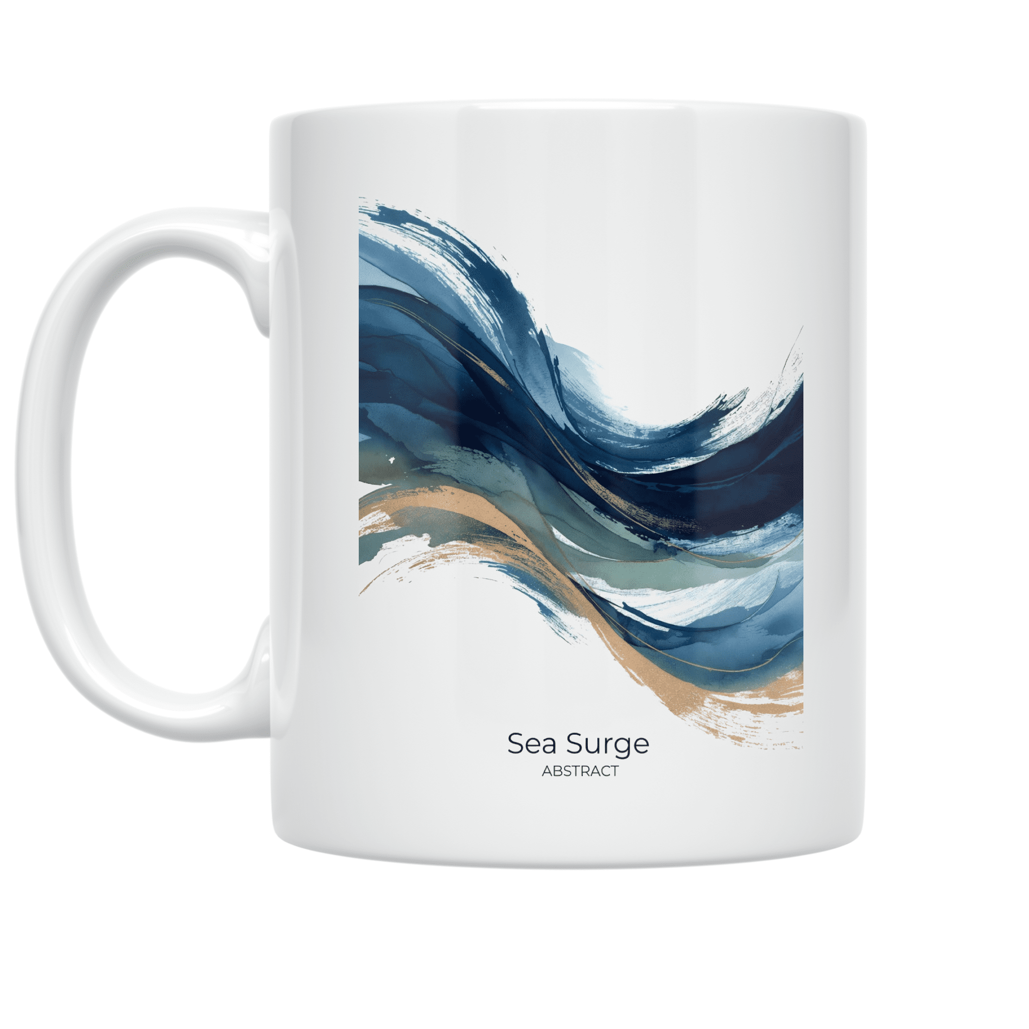 Sea Surge Abstract Ocean Art - Ocean Inspired Art Enthusiast - 11 oz ...