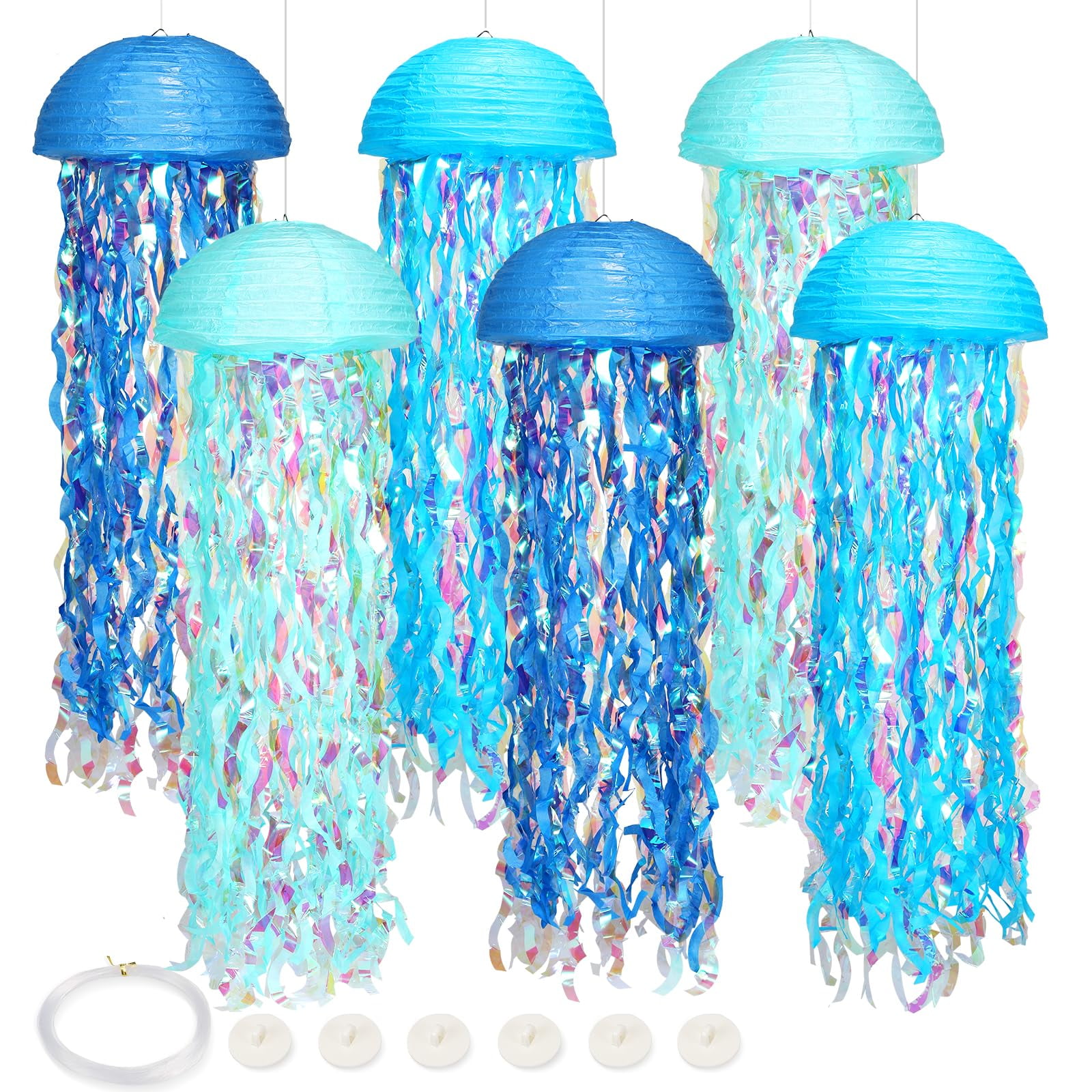 Under The Sea TWE5 Party Decorations,Jellyfish Paper Lanterns with ...