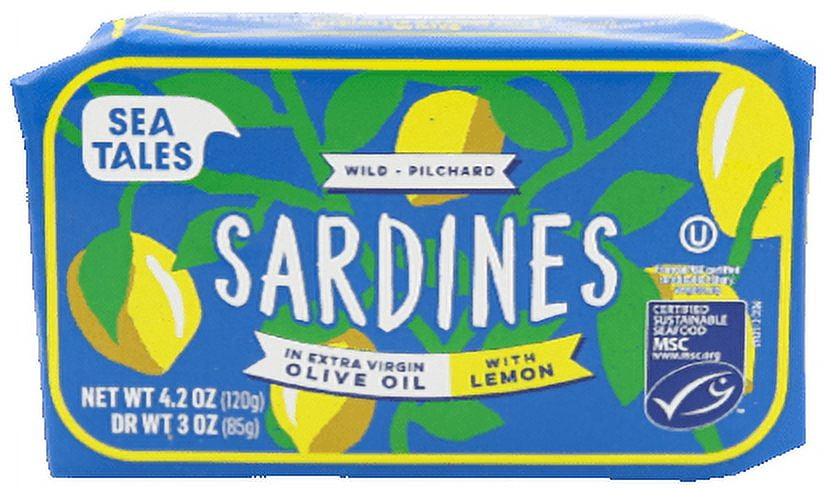 Sea Tales Sardines in Olive Oil with Lemon, Rich in Protein - Walmart.com