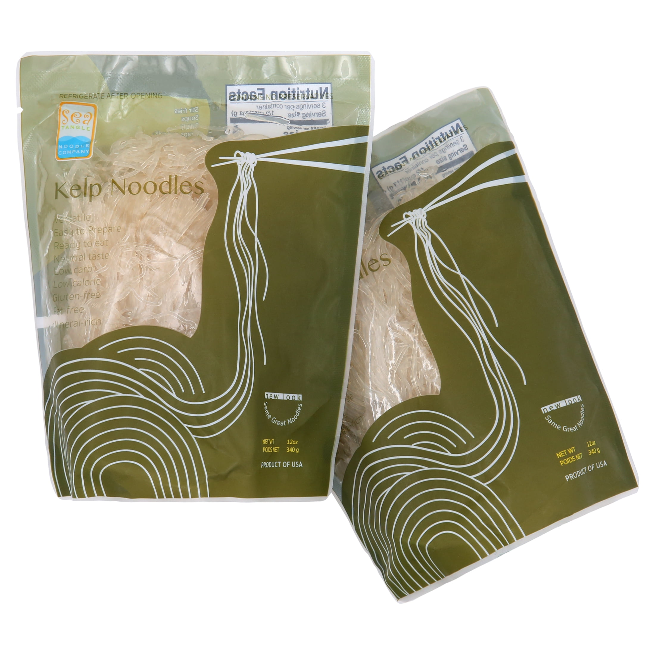 Sea Tangle Low Carb Kelp Noodles, 12oz, Keto-Friendly, Vegan, Pack of 2 ...