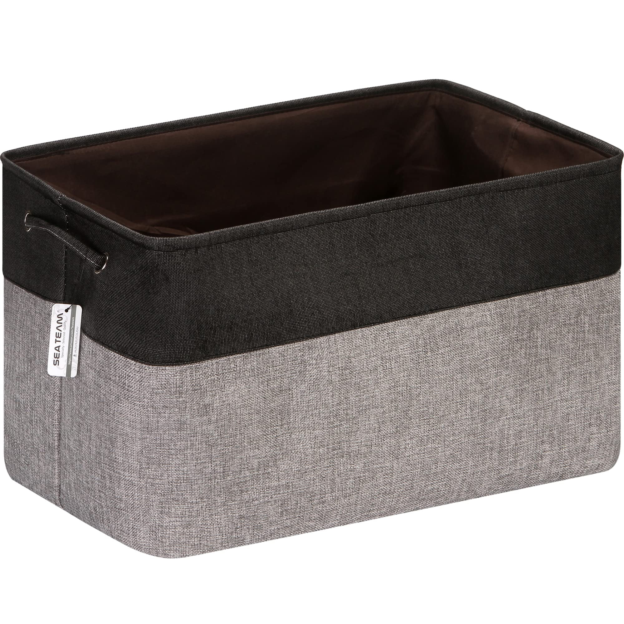 Sea Team 3-Pack Canvas Storage Bins, 22x15x13 in, Soft Organizing ...