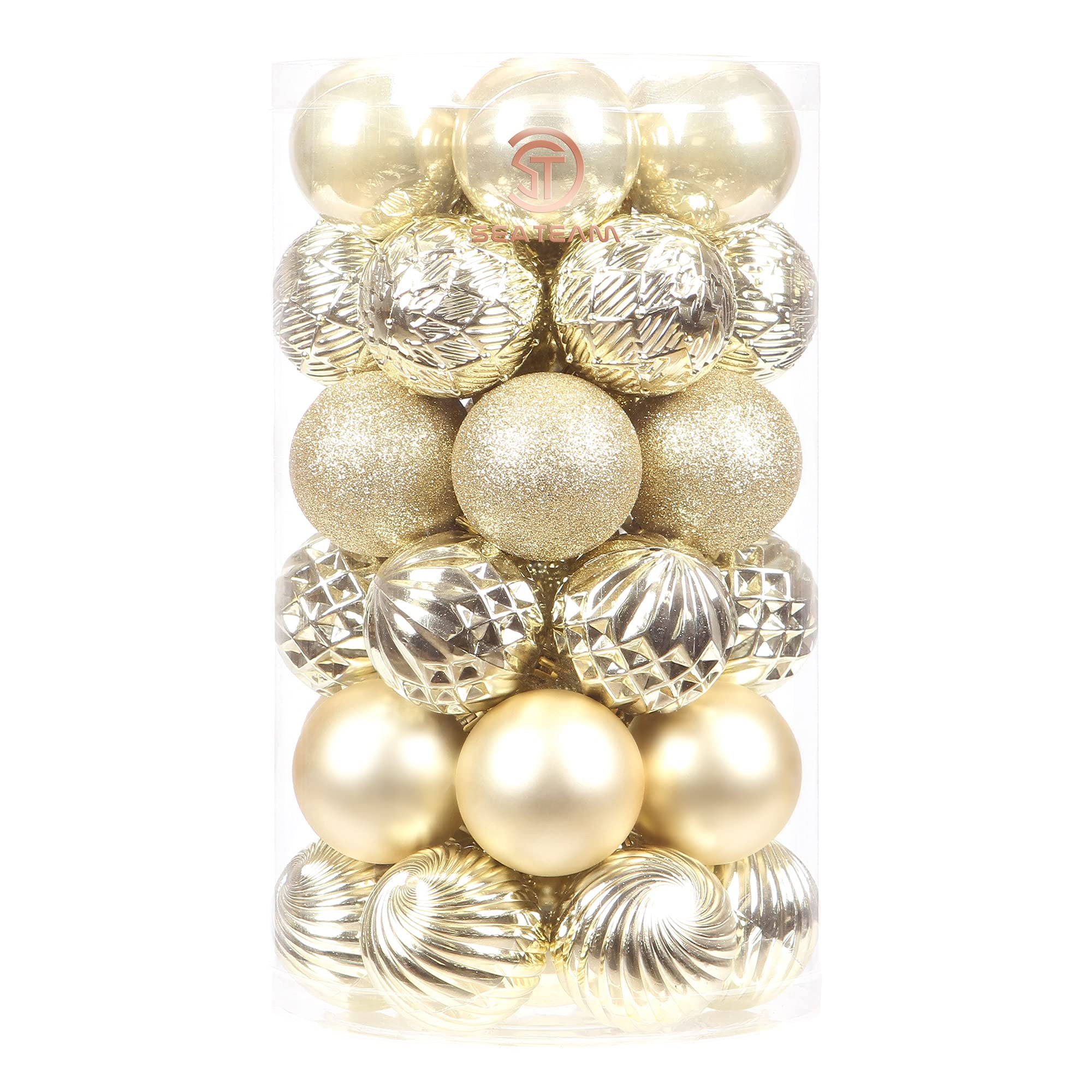 Sea Team 41-Pack Christmas Ball Ornaments with Strings, 60mm/2.36-Inch ...