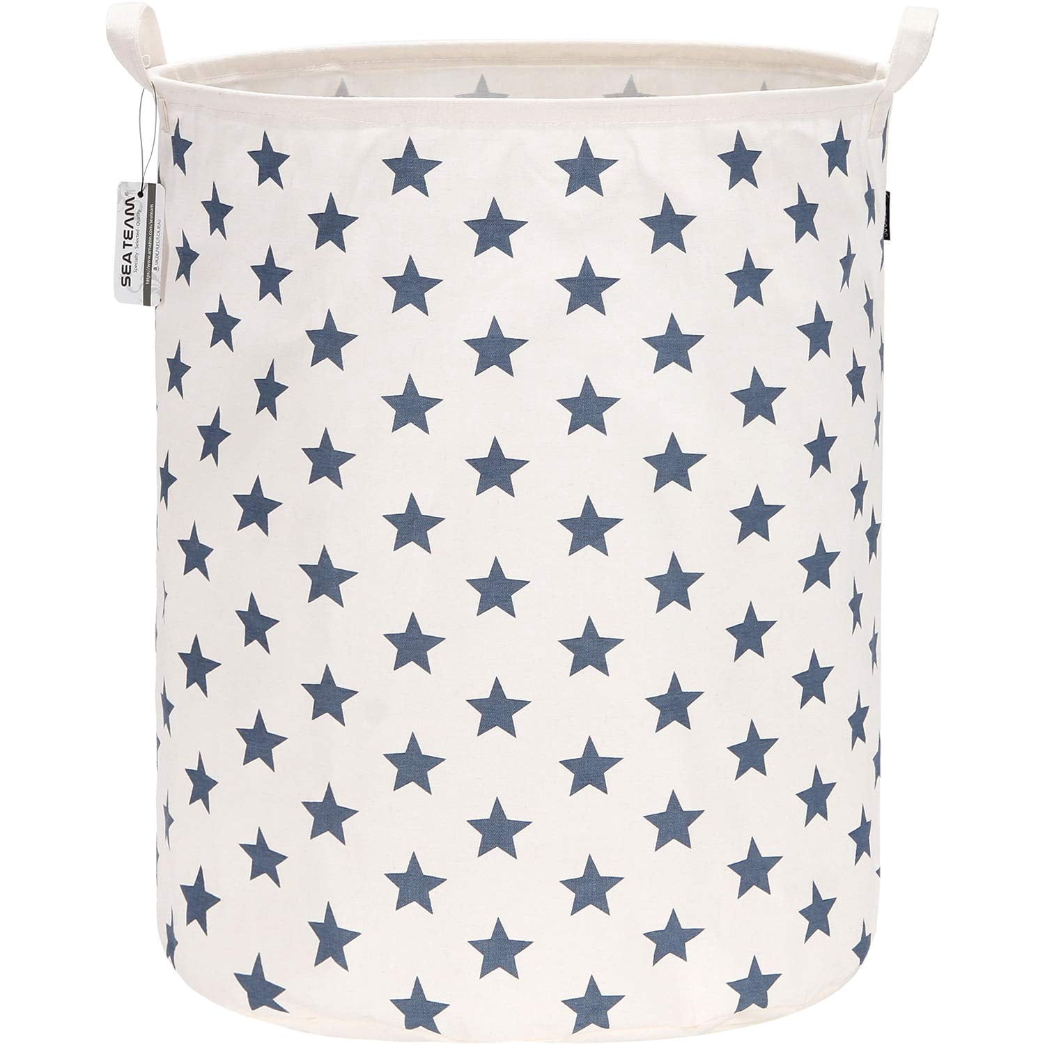 Sea Team Collapsible Canvas Fabric Laundry Hamper with Handles ...