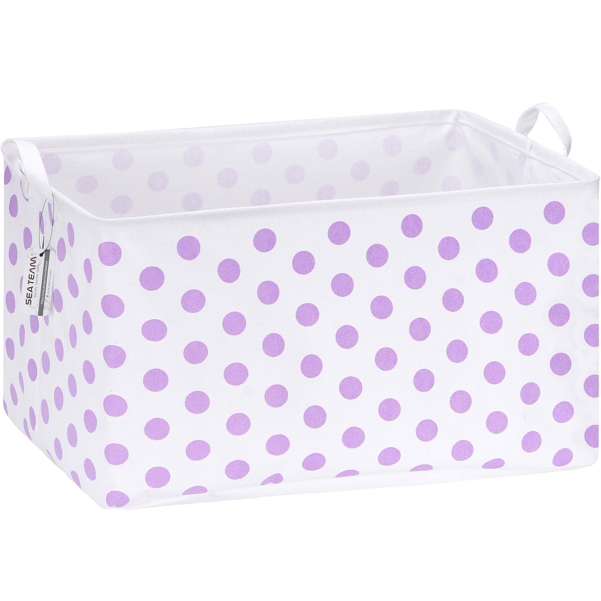 Sea Team Collapsible Extra Large Canvas Fabric Storage Basket with ...