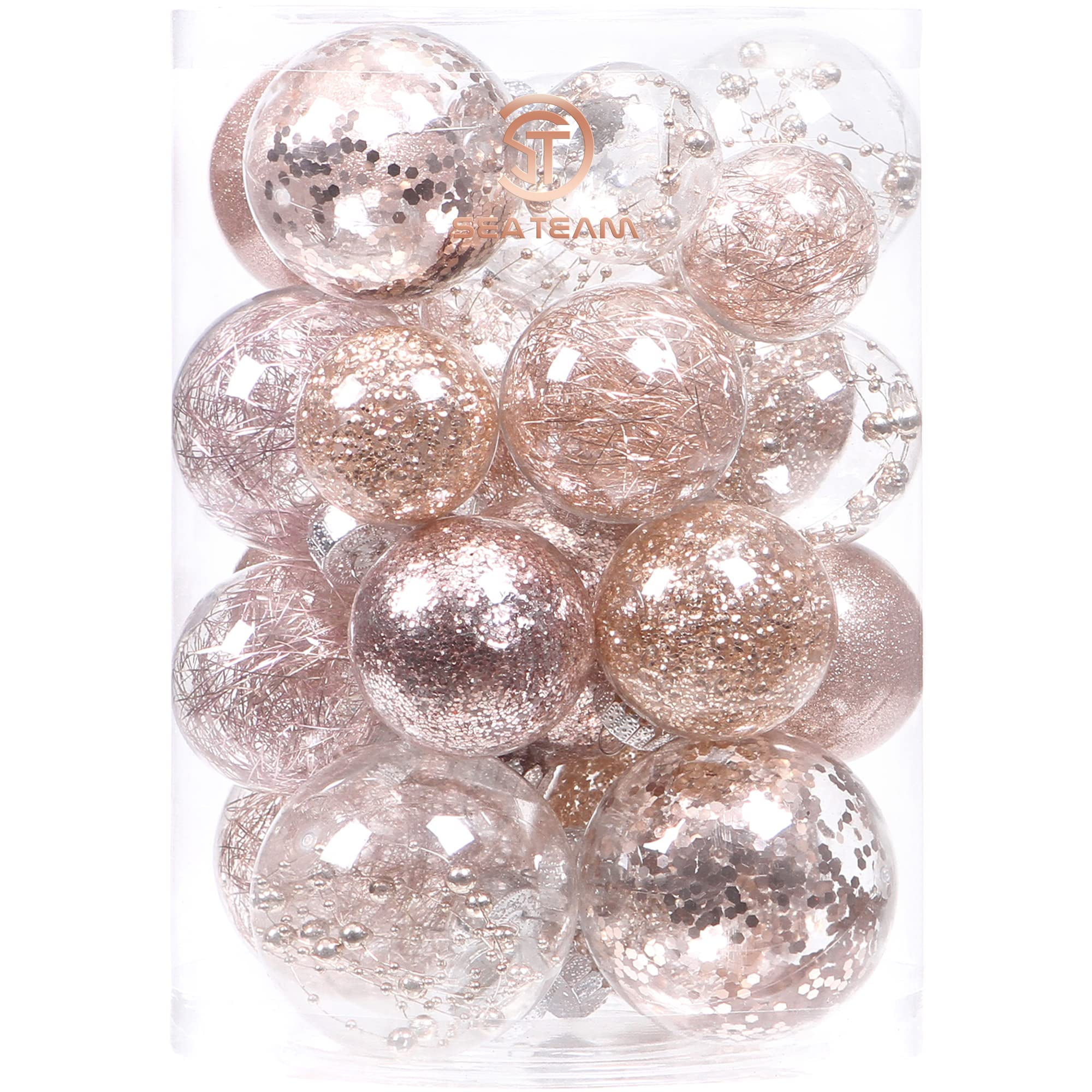 Sea Team Large Shatterproof Clear Plastic Christmas Tree Decor Bulb ...