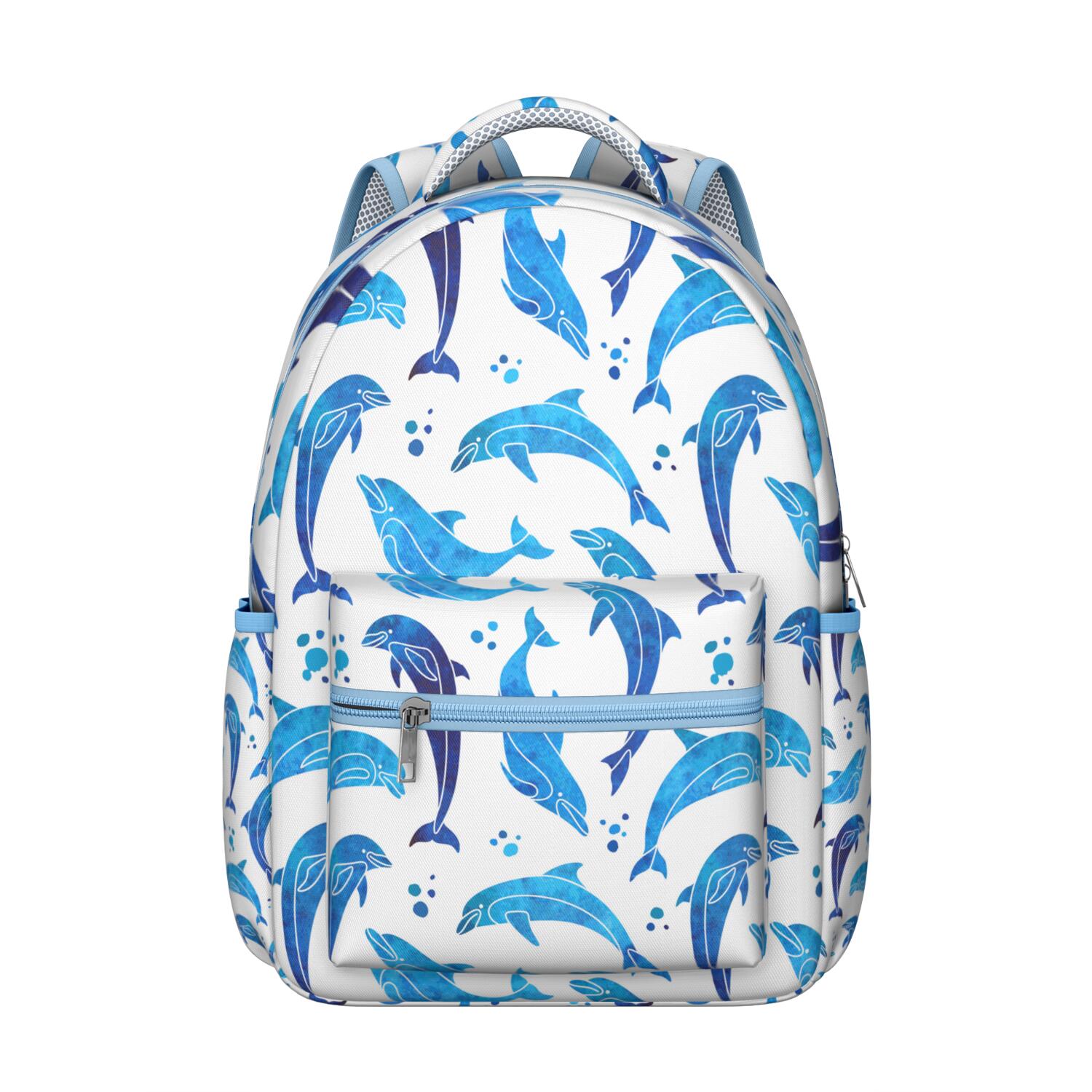 Sea Themed Watercolor Backpack - Ergonomic & Waterproof Student ...