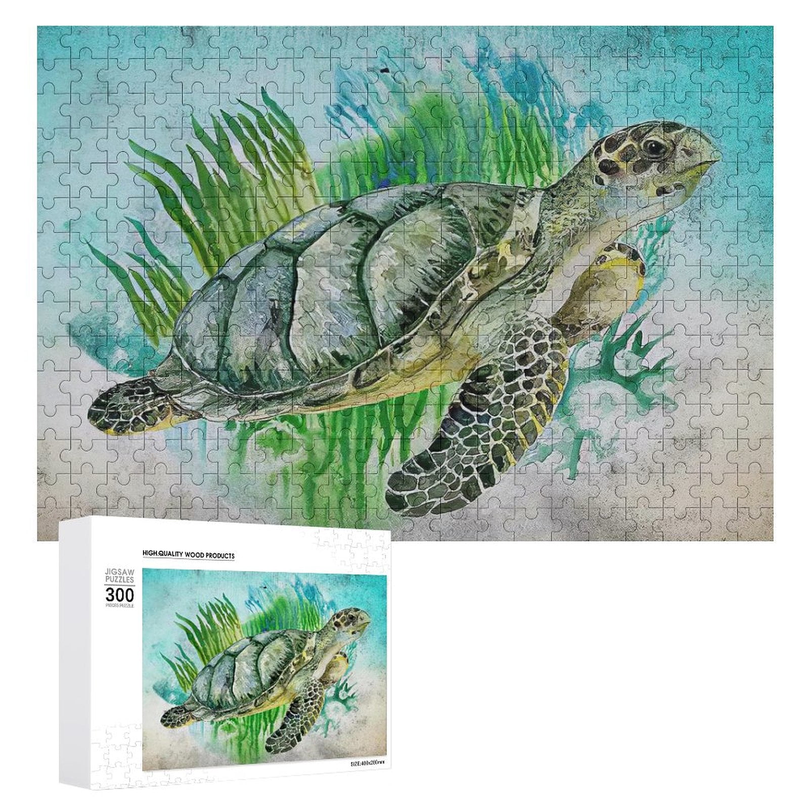 Sea Turtle 300 Piece Jigsaw Puzzle for Adults and Families - Ocean ...