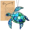 Sea Turtle Acrylic Suncatcher Ornament with Story Card, Beach Gift for ...