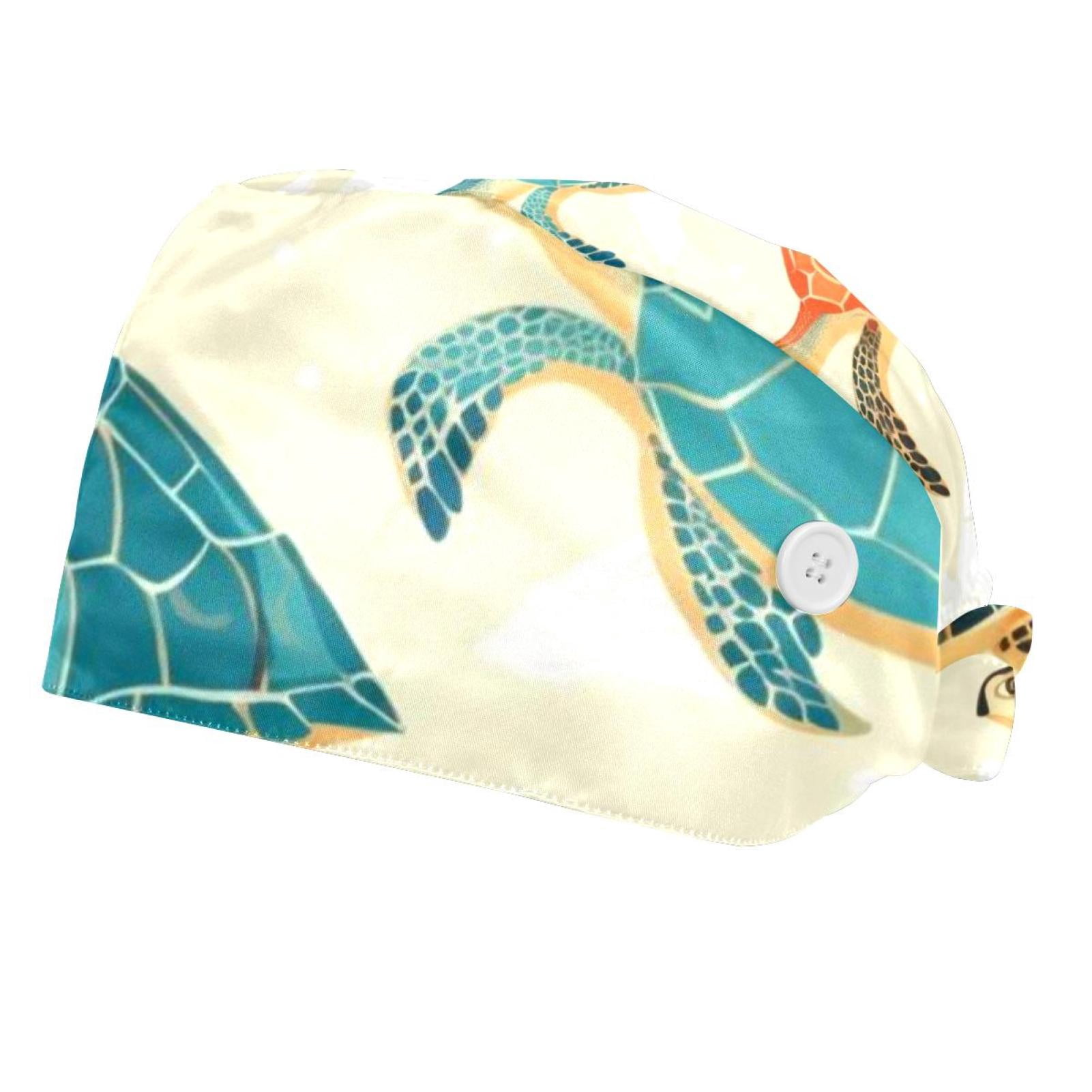 Sea Turtle Adjustable Working Cap with Sweatband Suitable, 2 Packs ...