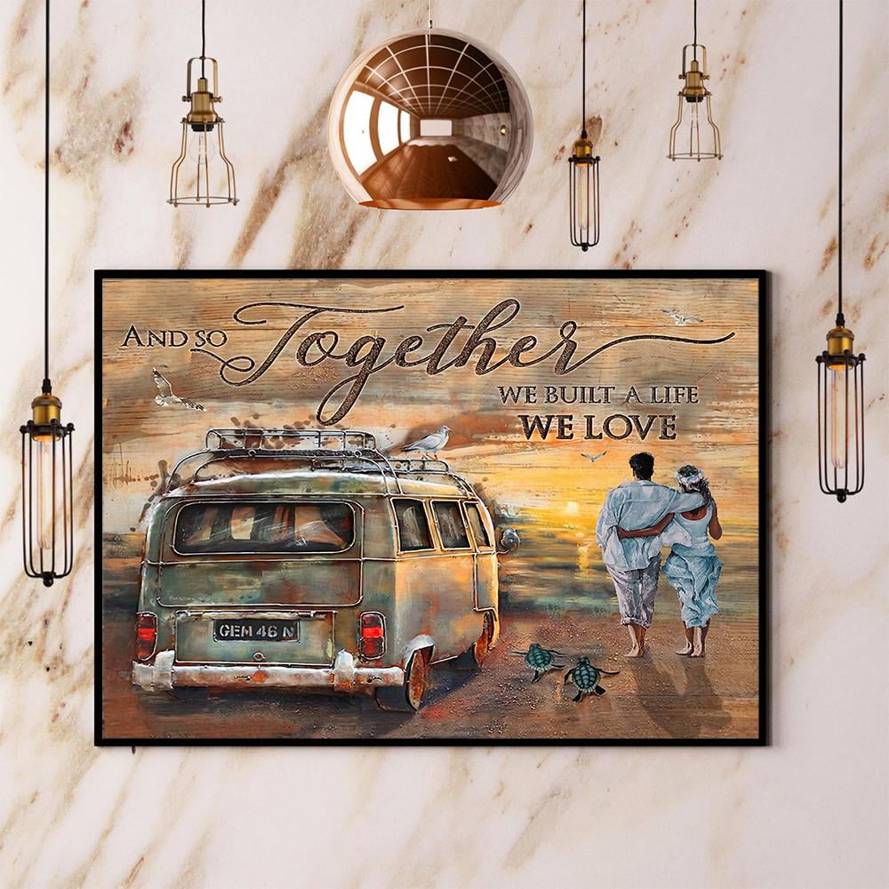 Sea Turtle And So Together We Built A Life We Love Paper Poster No ...