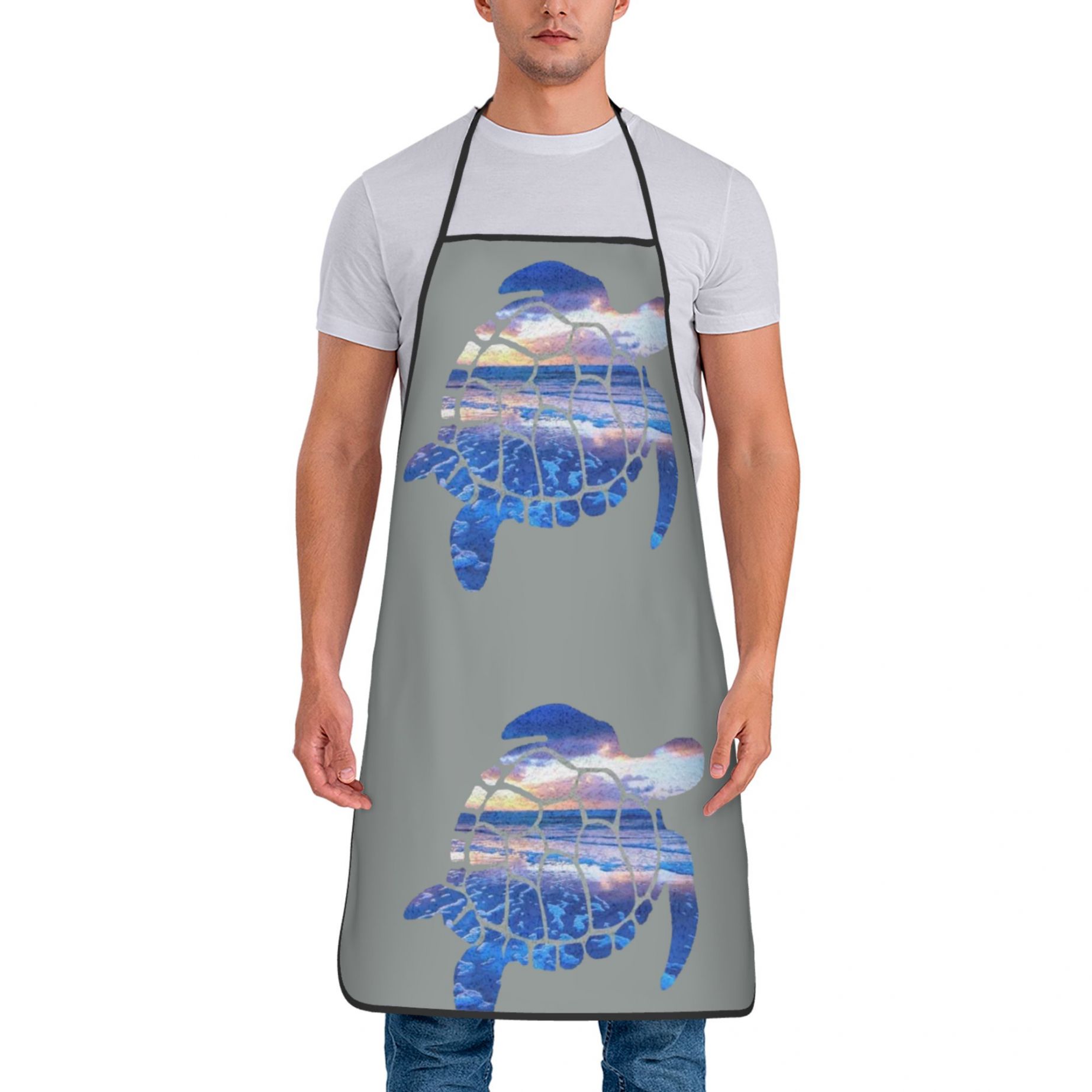 Sea Turtle Aprons for Women Men Waterproof Apron Kitchen Chef Cooking ...
